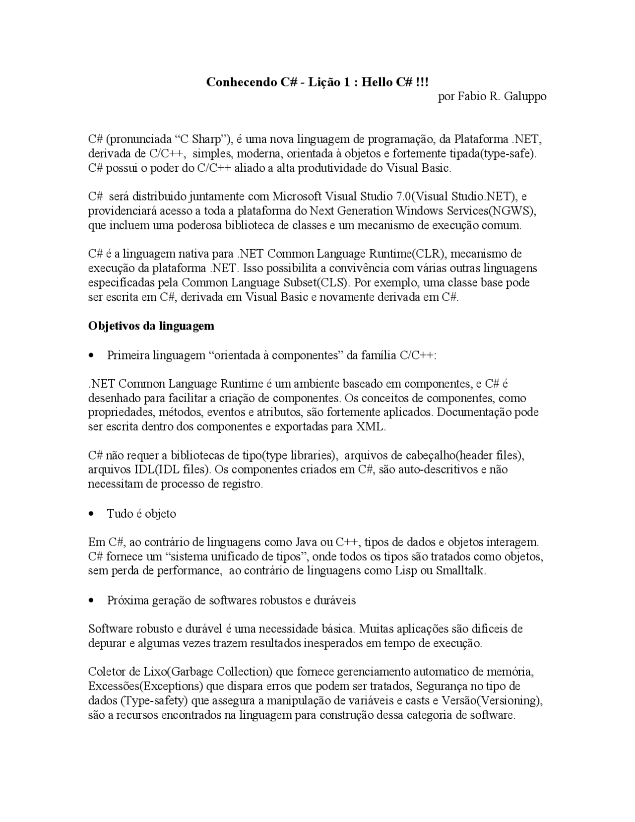 Conhecendo C Para Iniciantes Apostilas Informática Part1 Docsity