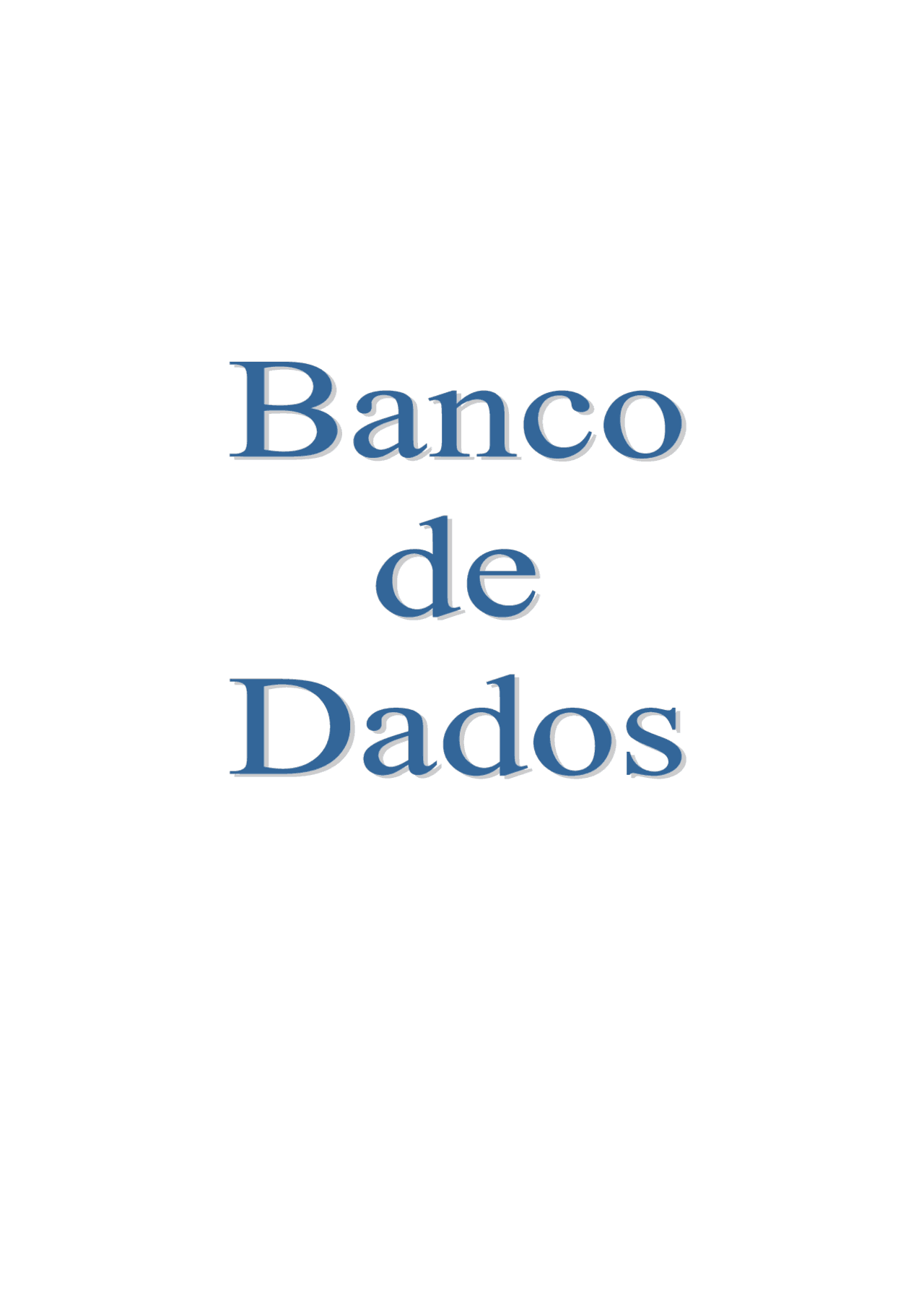 Sistema De Banco De Dados Apostilas Informática Part1 Docsity
