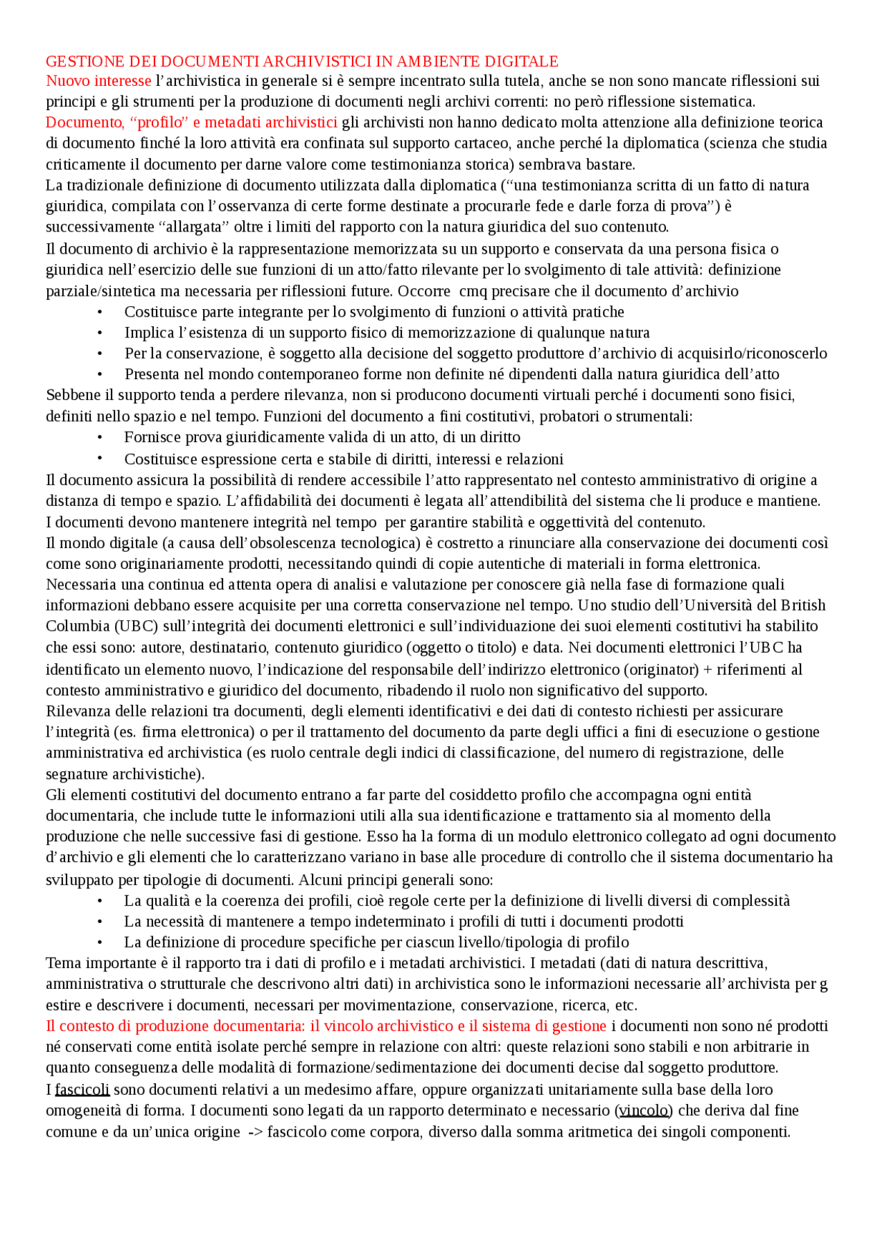Archivistica Informatica Guercio Docsity