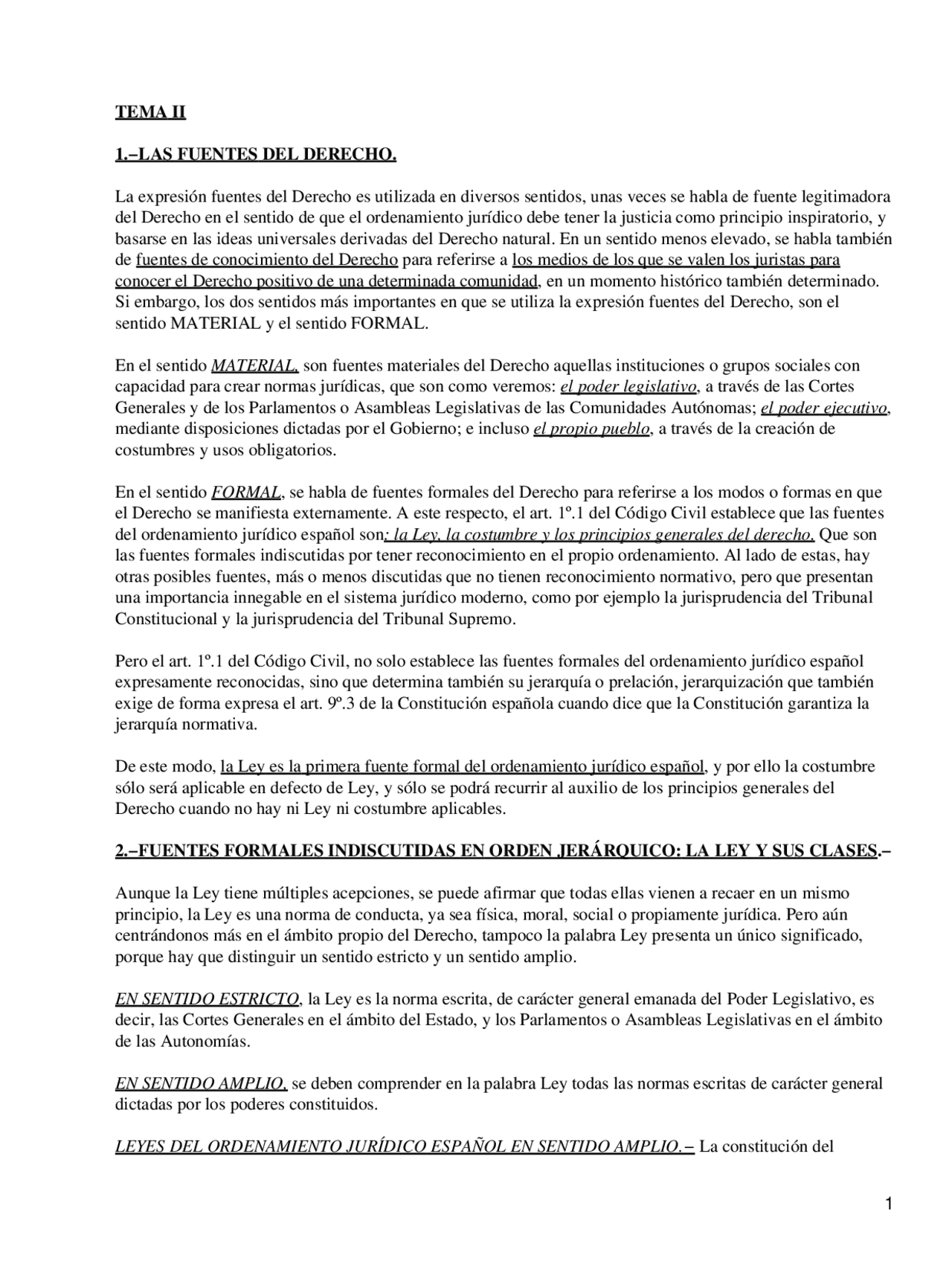 Fuentes Del Derecho Apuntes Teoría Del Derecho Docsity