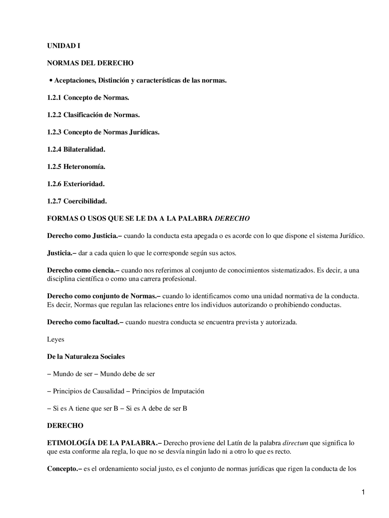 Normas Del Derecho Apuntes Teoría Del Derecho Docsity