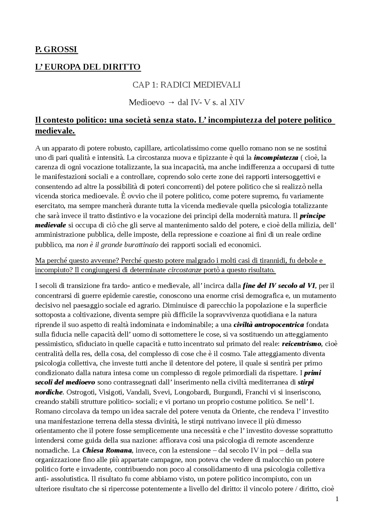 Storia Del Diritto Moderno E Contemporaneo Riassunti Docsity