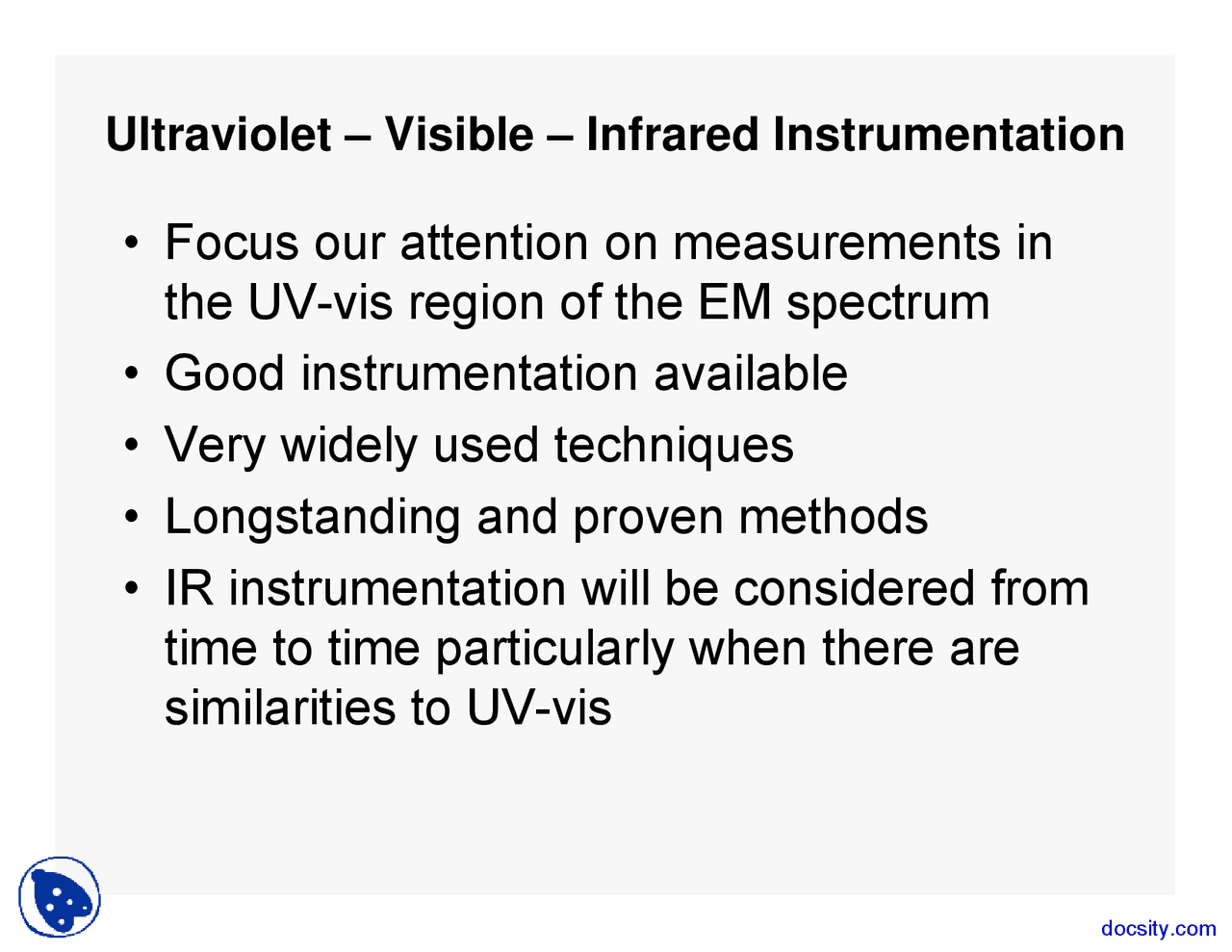 Infrared Instrumentation Advanced Analytical Chemistry Lecture