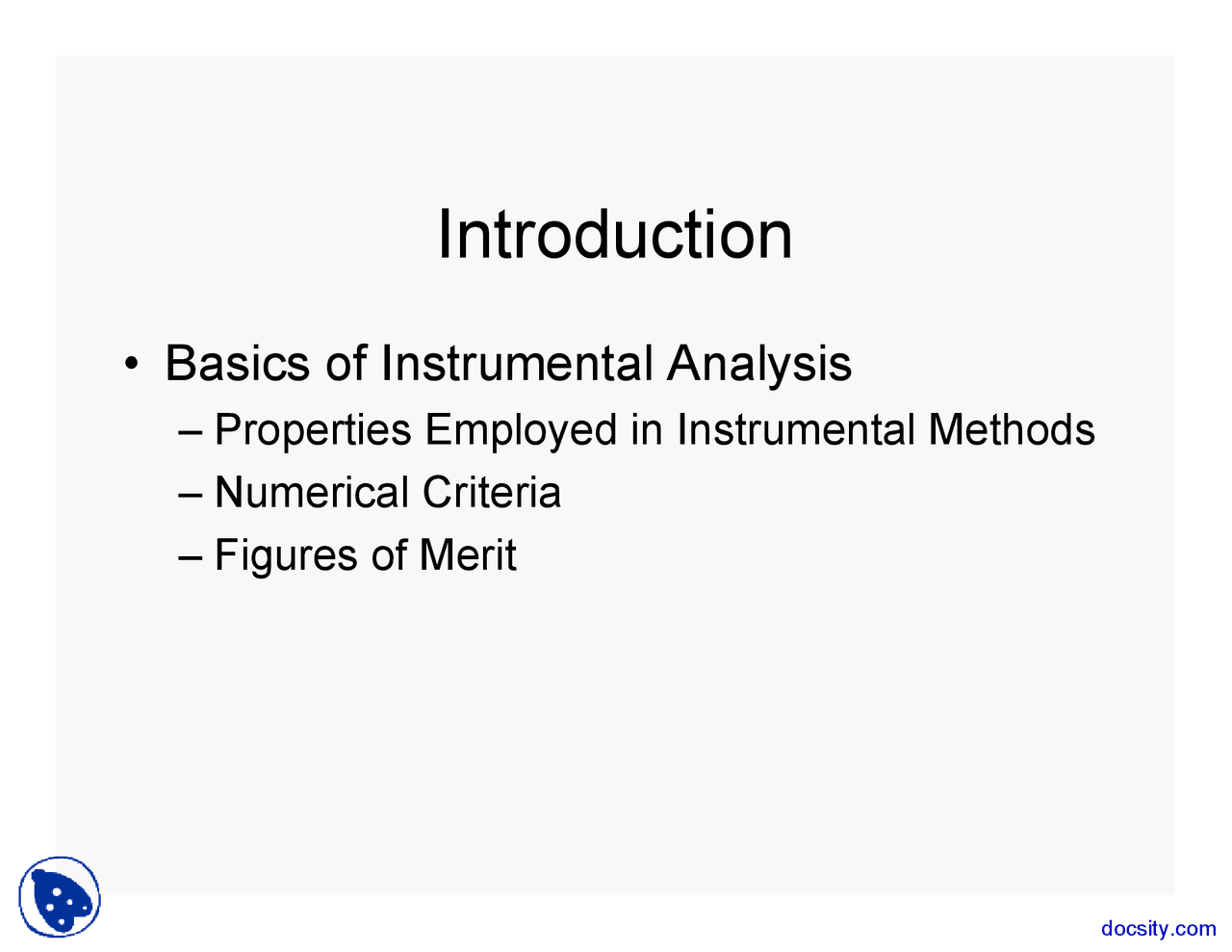 Introduction Analytical Chemistry Ii Lecture Slides Docsity
