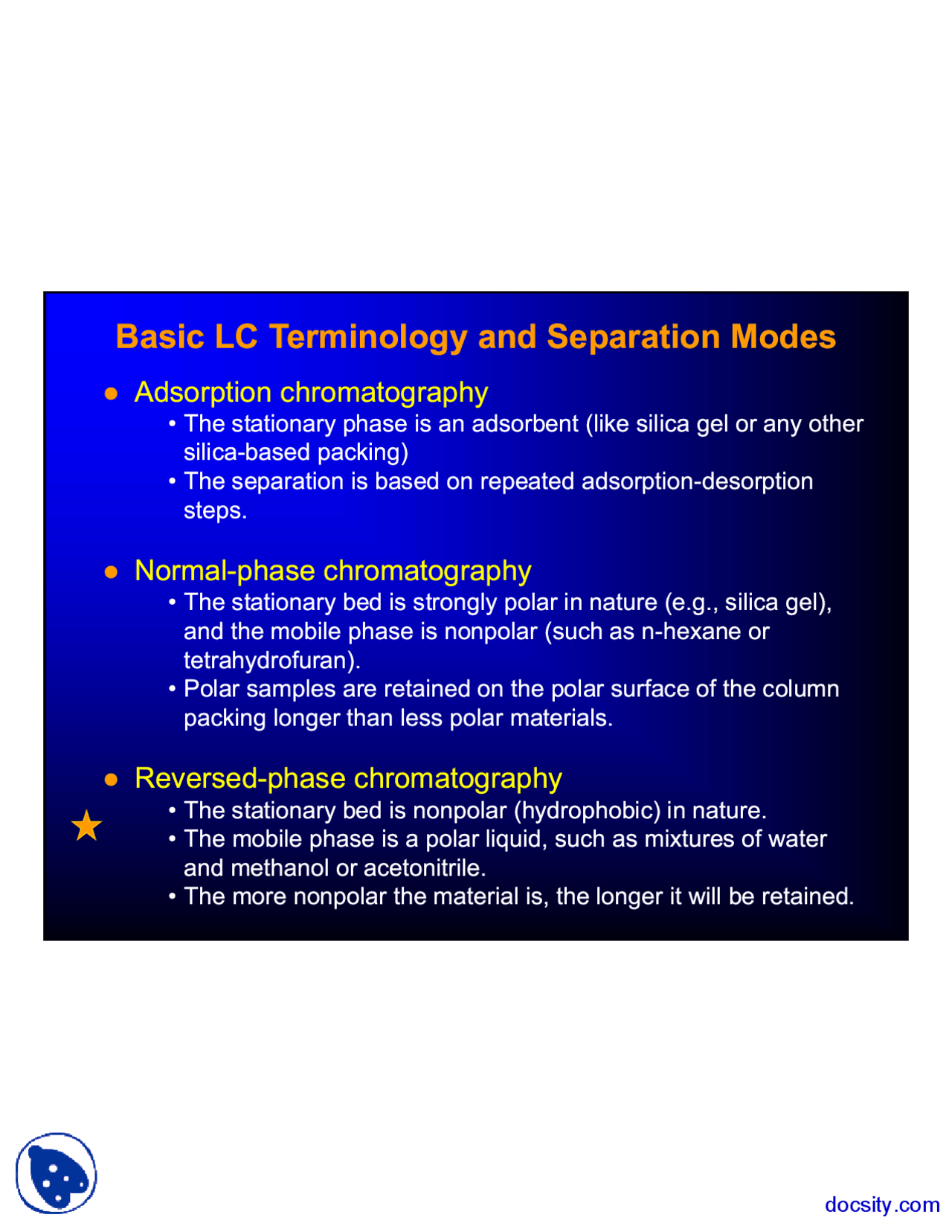 Liquid Chromatography Advanced Analytical Chemistry Lecture Slides