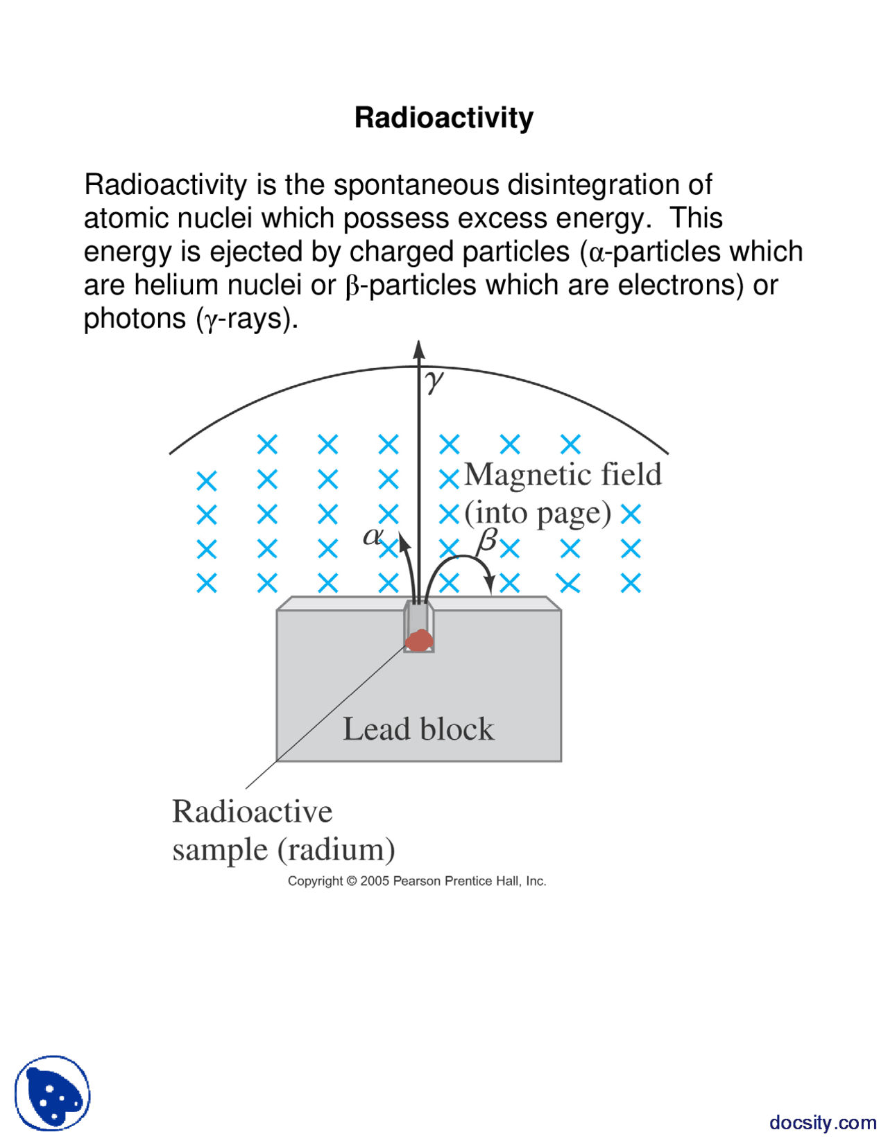 Radioactivity General Physics Lecture Notes Docsity