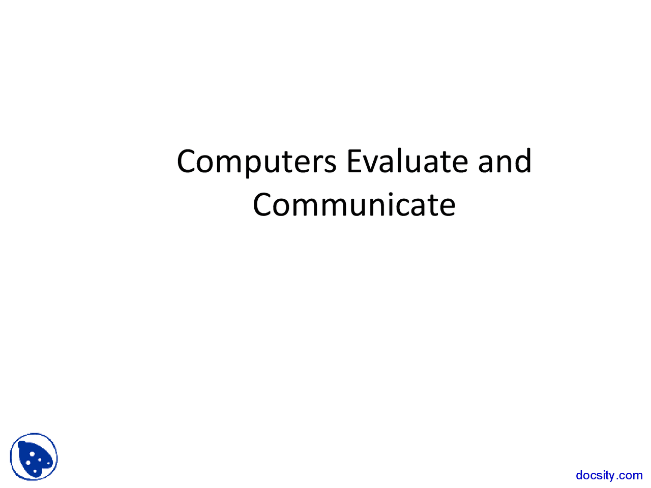 Understanding the Basics of Computer Information Processing | Slides Industrial Technology | Docsity