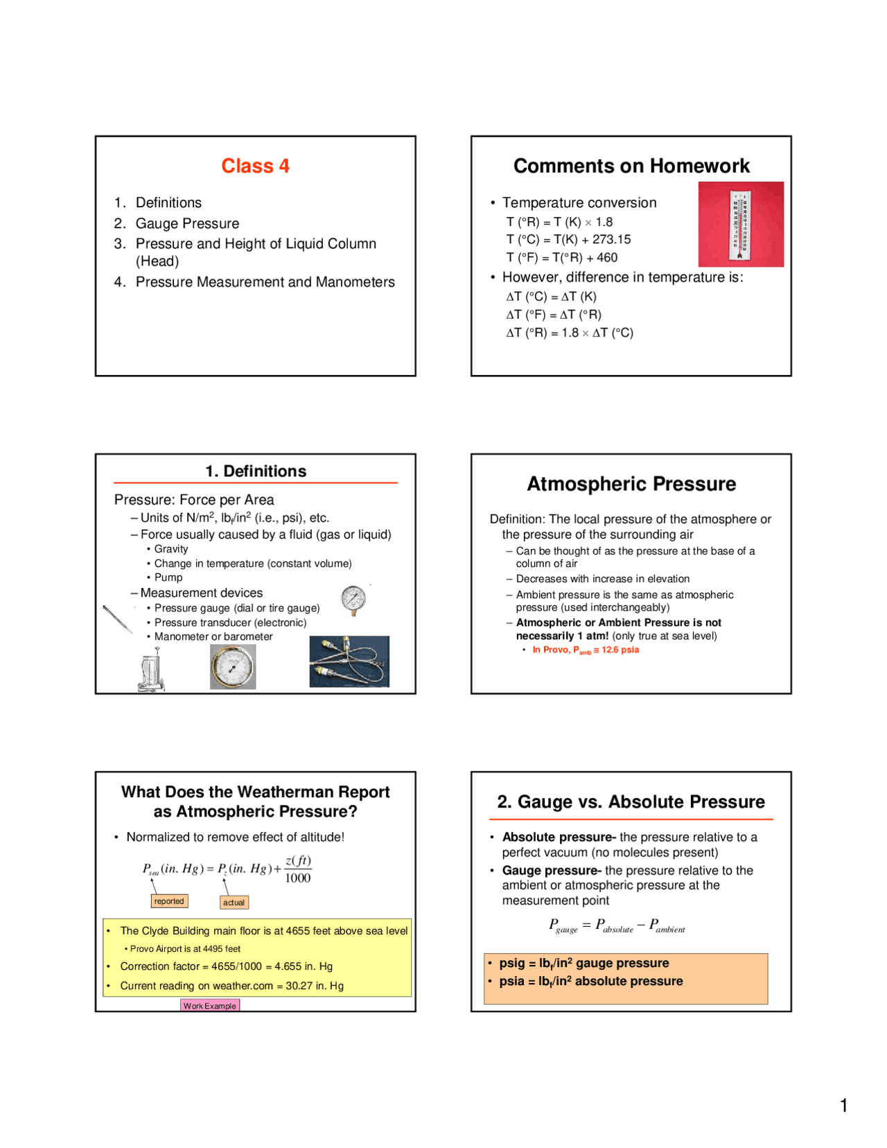 Pressure Chemical Process Principles Lecture Slides Docsity