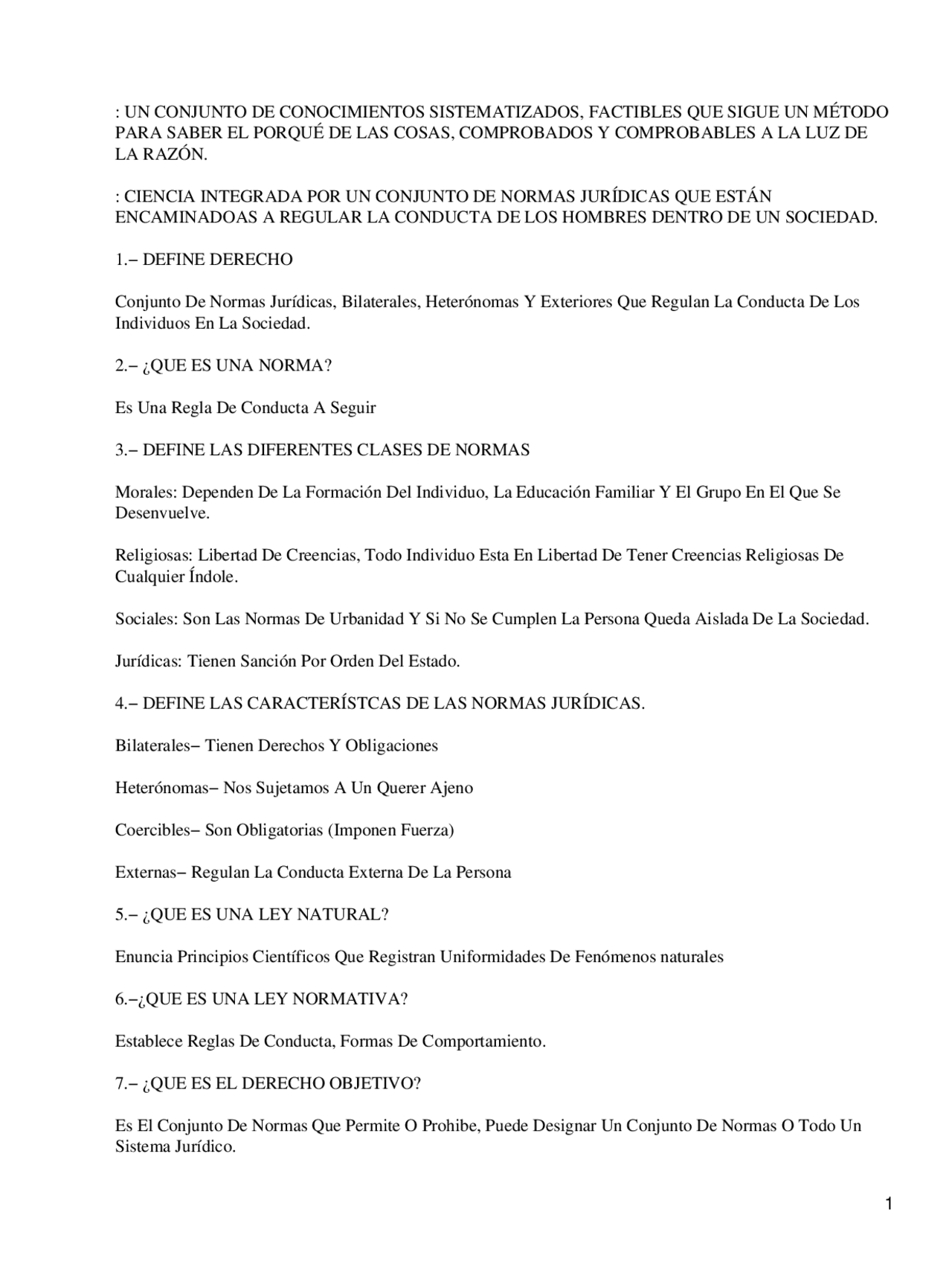 Conceptos De Derecho Apuntes Teoría Del Derecho Part1 Docsity