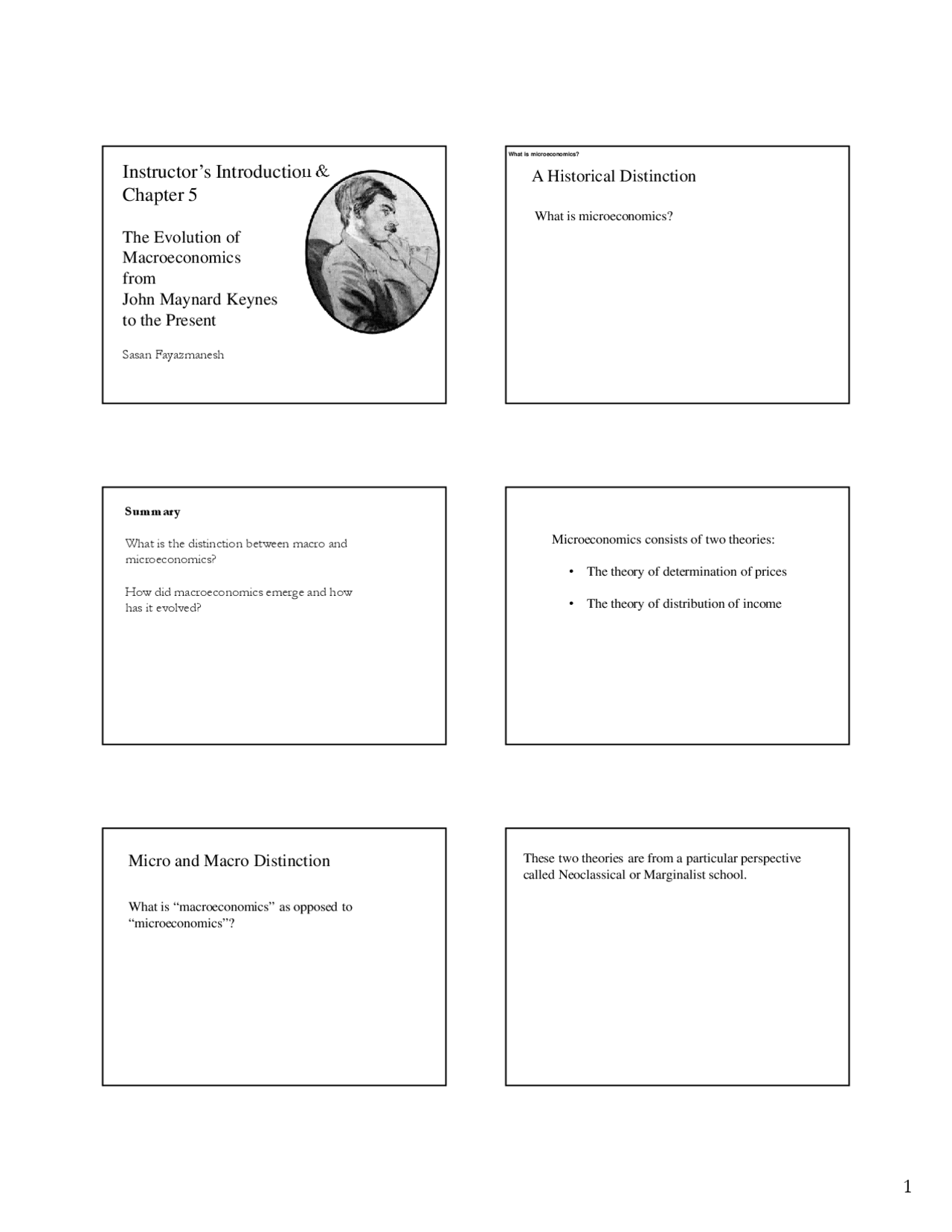 Evolution Of Macroeconomics Principles Of Macroeconomics Lecture