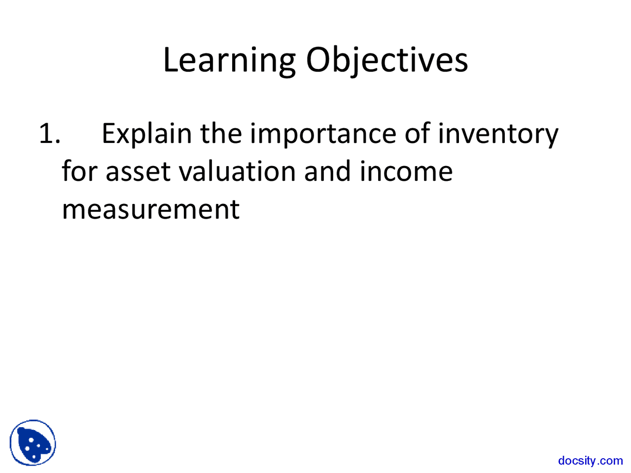 Inventory Intermediate Accounting Lecture Slides Docsity