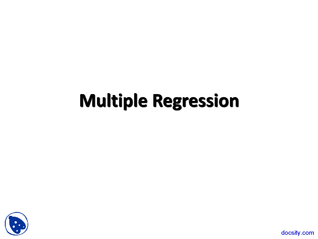 Multiple Regression Gathering Analyzing And Using Educational Data Lecture Slides Docsity