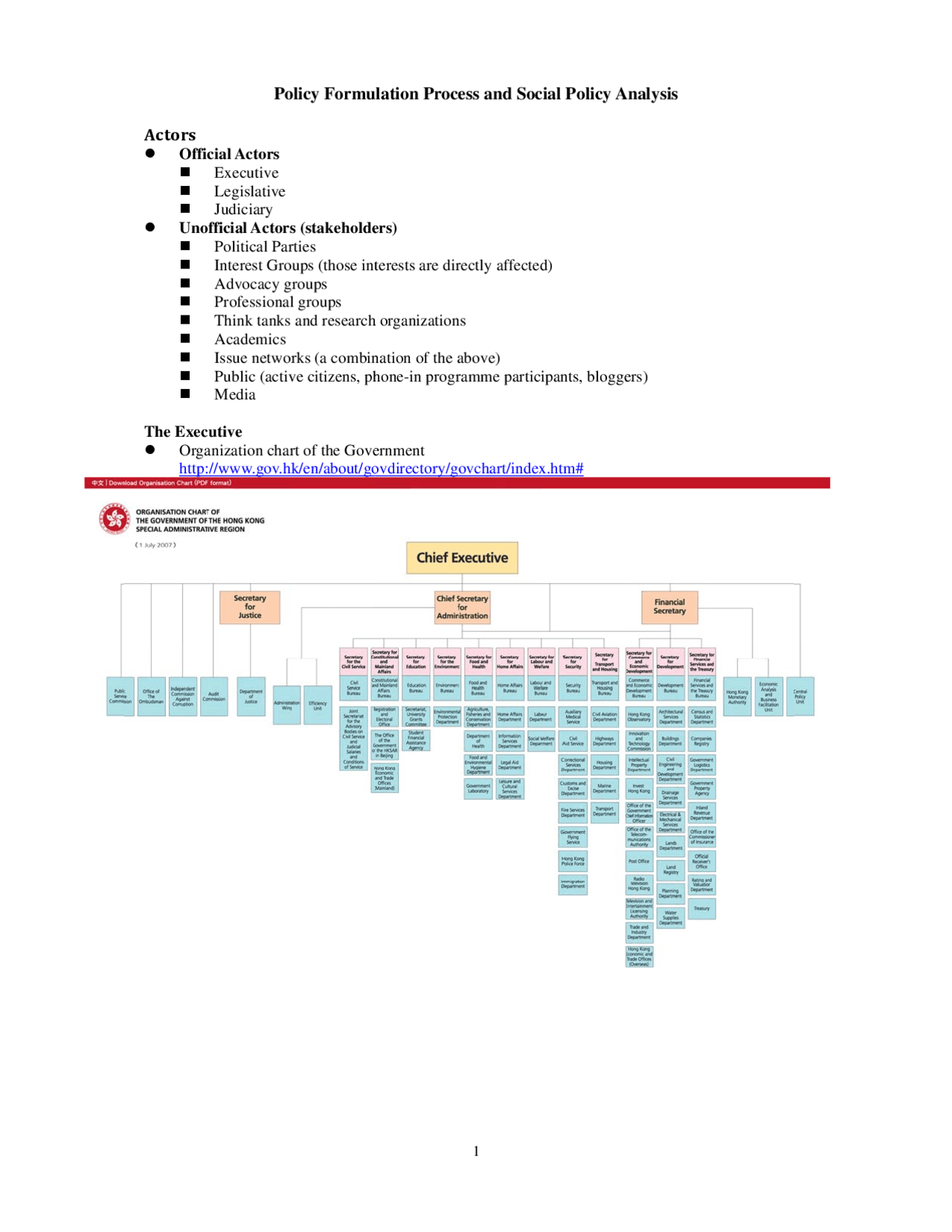 Policy Formulation Process and Social Policy Analysis - Social Welfare ...