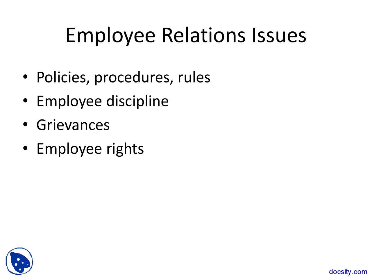 Employee Relations - Human Resource Management - Lecture Slides ...