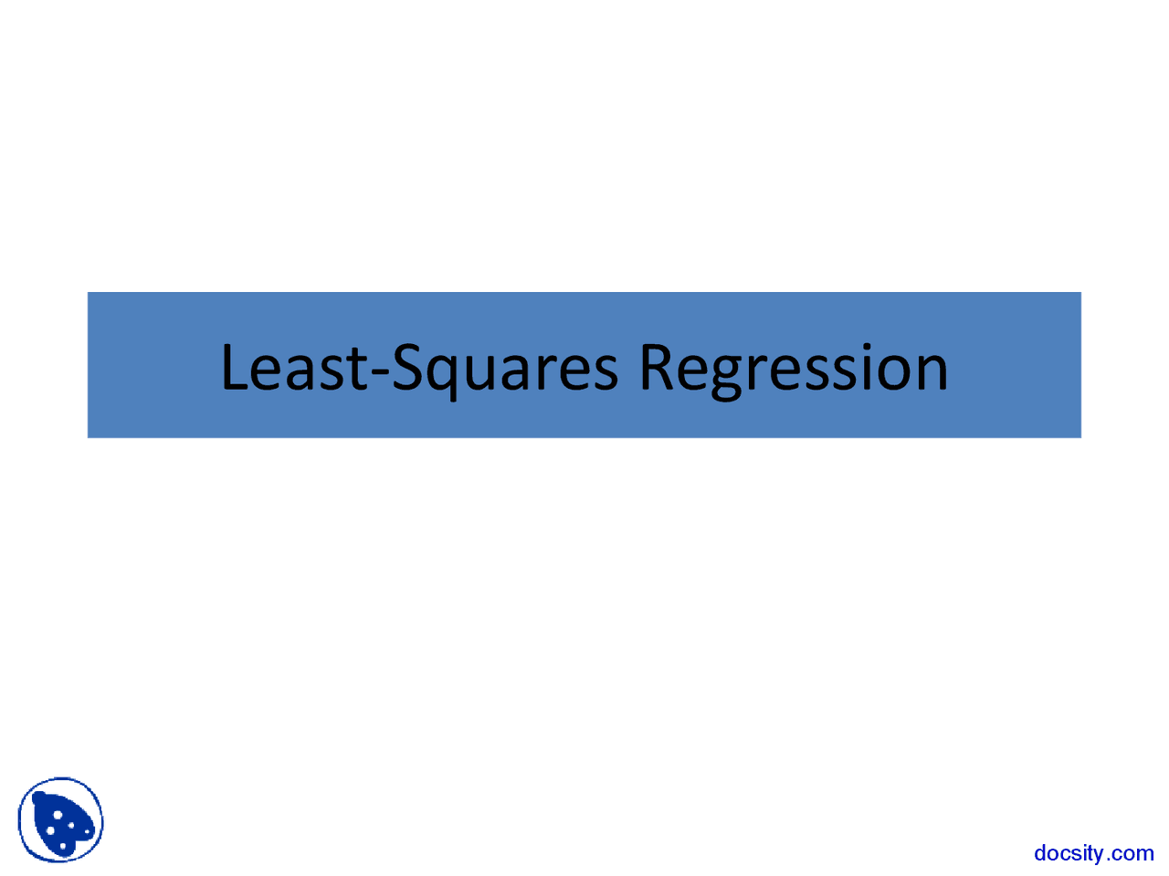 Least Squares Regression Gathering Analyzing And Using Educational Data Lecture Slides