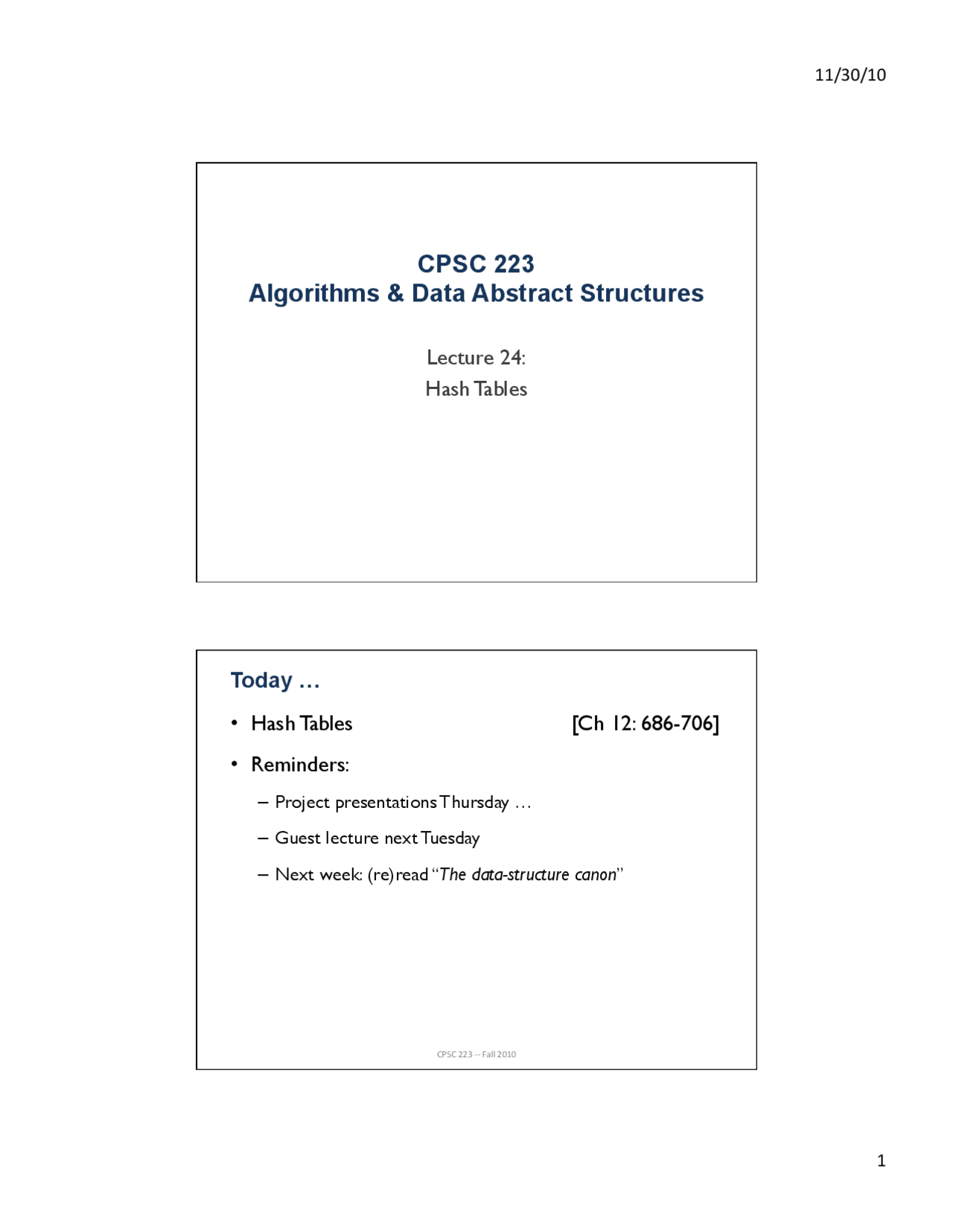 Hash Tables Algorithms And Abstract Data Structures Lecture Slides 0723