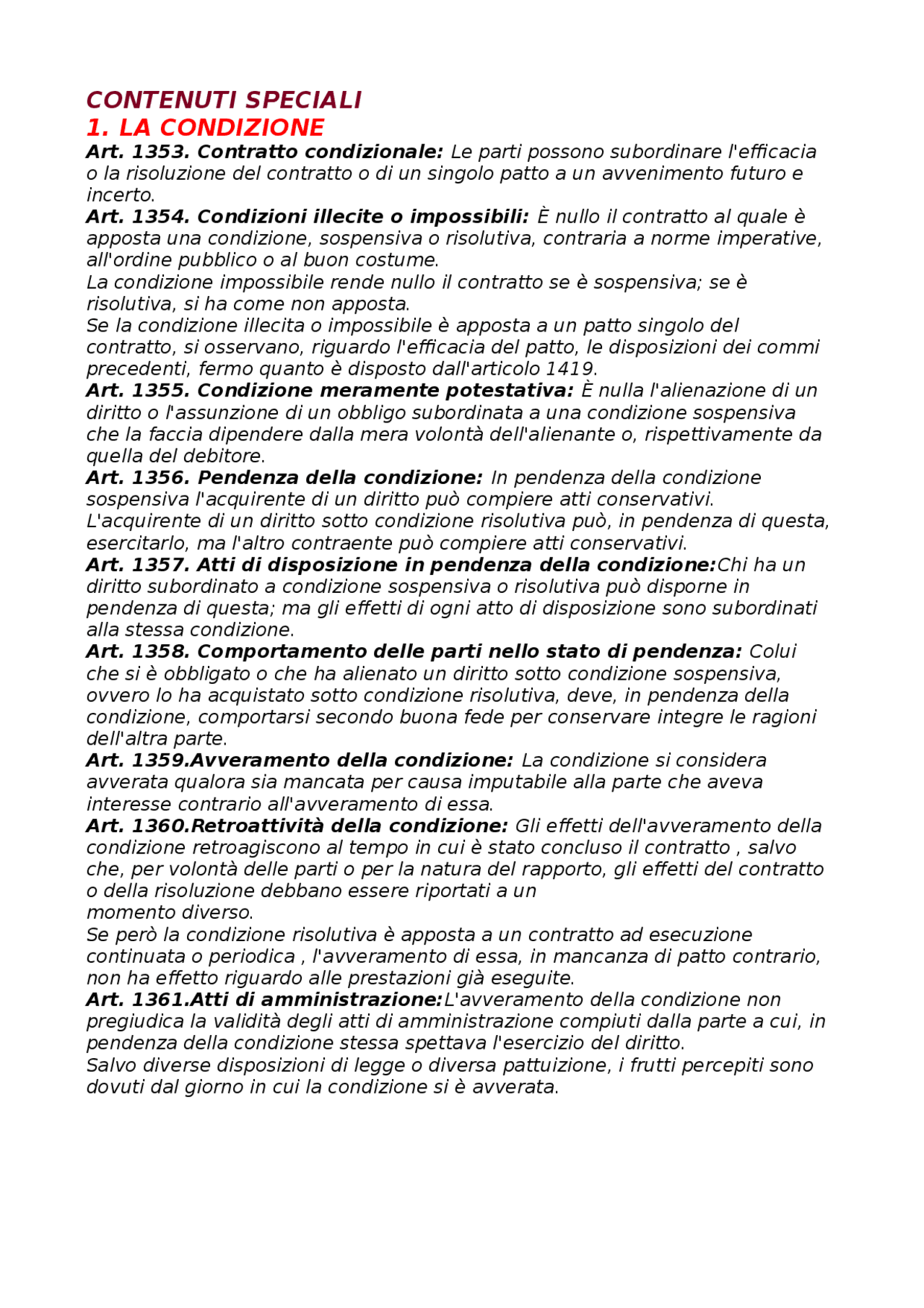 Contenuti Speciali Di Diritto Civile Schemi Riepilogativi Docsity