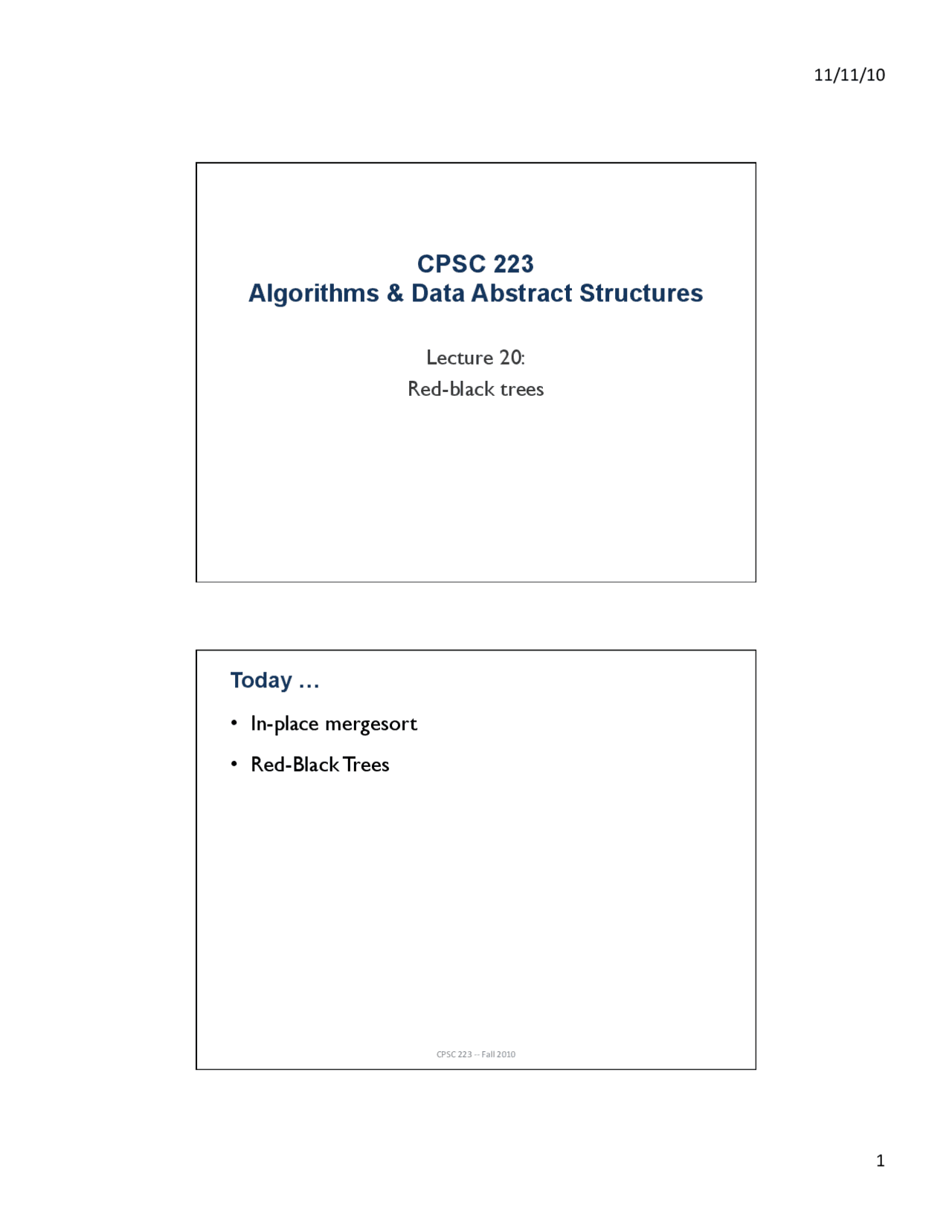 Red Black Trees Algorithms And Abstract Data Structures Lecture Slides Docsity