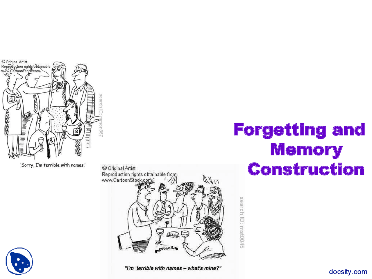 Forgetting and Memory Construction - General Psychology - Lecture ...