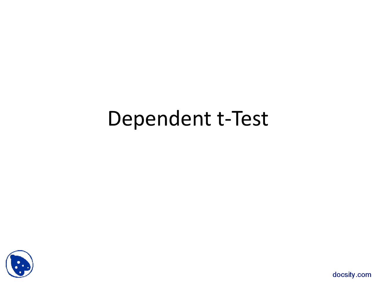 Dependent t-Test - Statistical Analysis - Lecture Slides | Slides ...