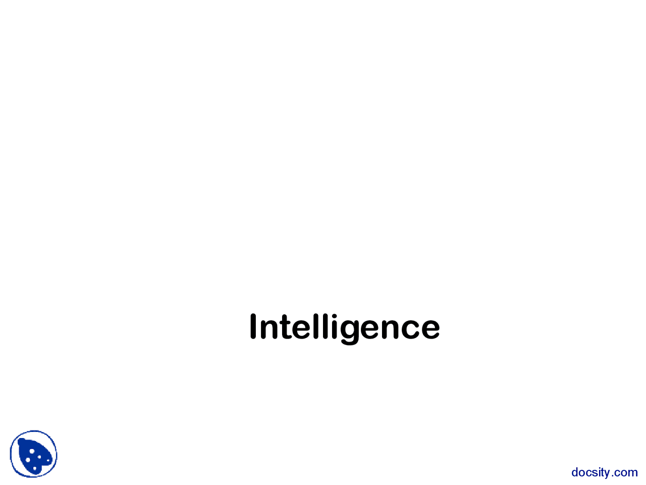 Intelligence Psychology Of Cognition And Memory Lecture Slides