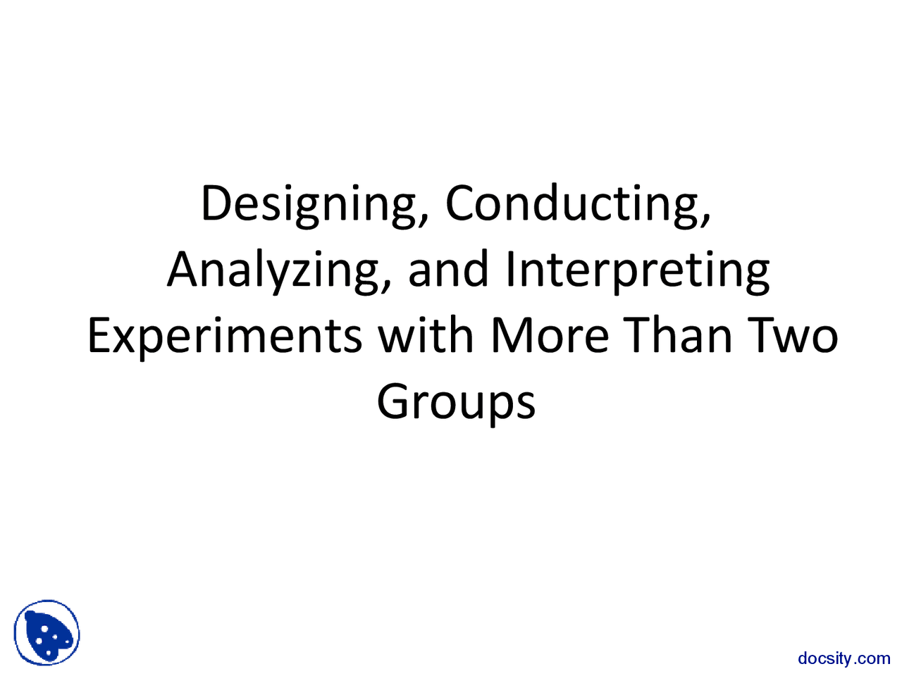 Conducting Experimental Research Methods Lecture Slides Slides