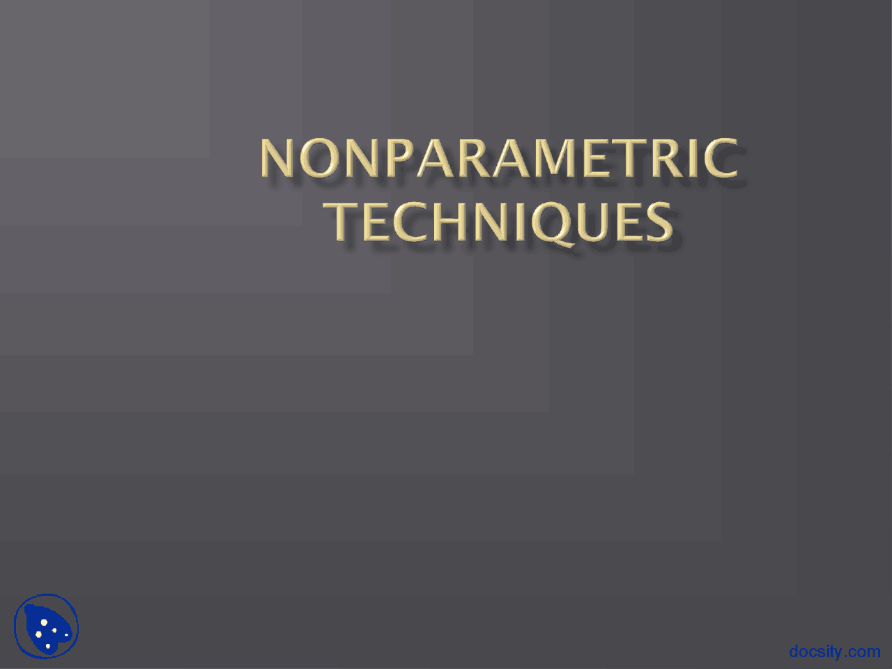 Nonparametric Techniques Statistical Analysis Lecture Slides Docsity