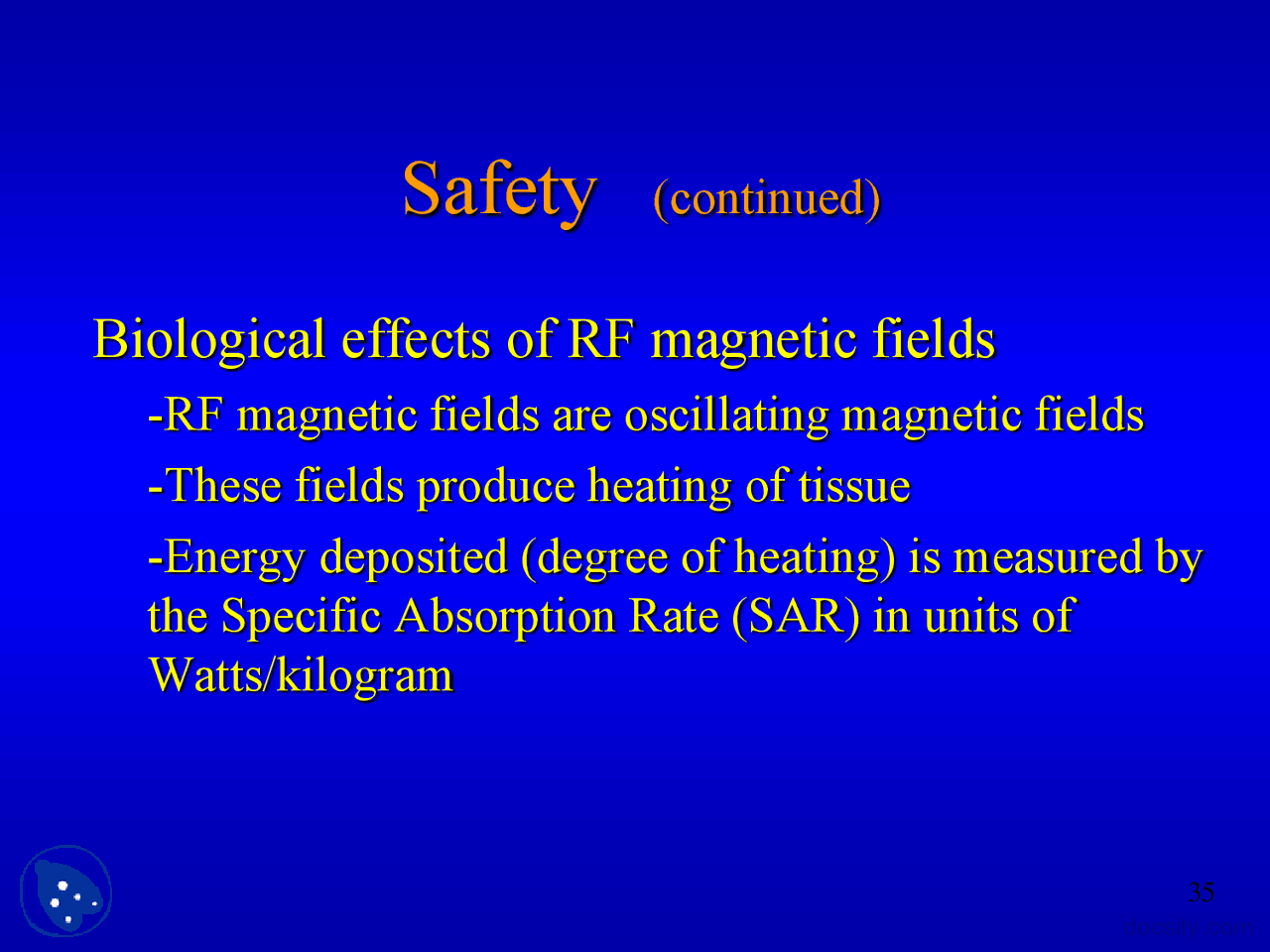 Mri Safety3 Magnetic Resonance Imaging Lecture Slides Docsity