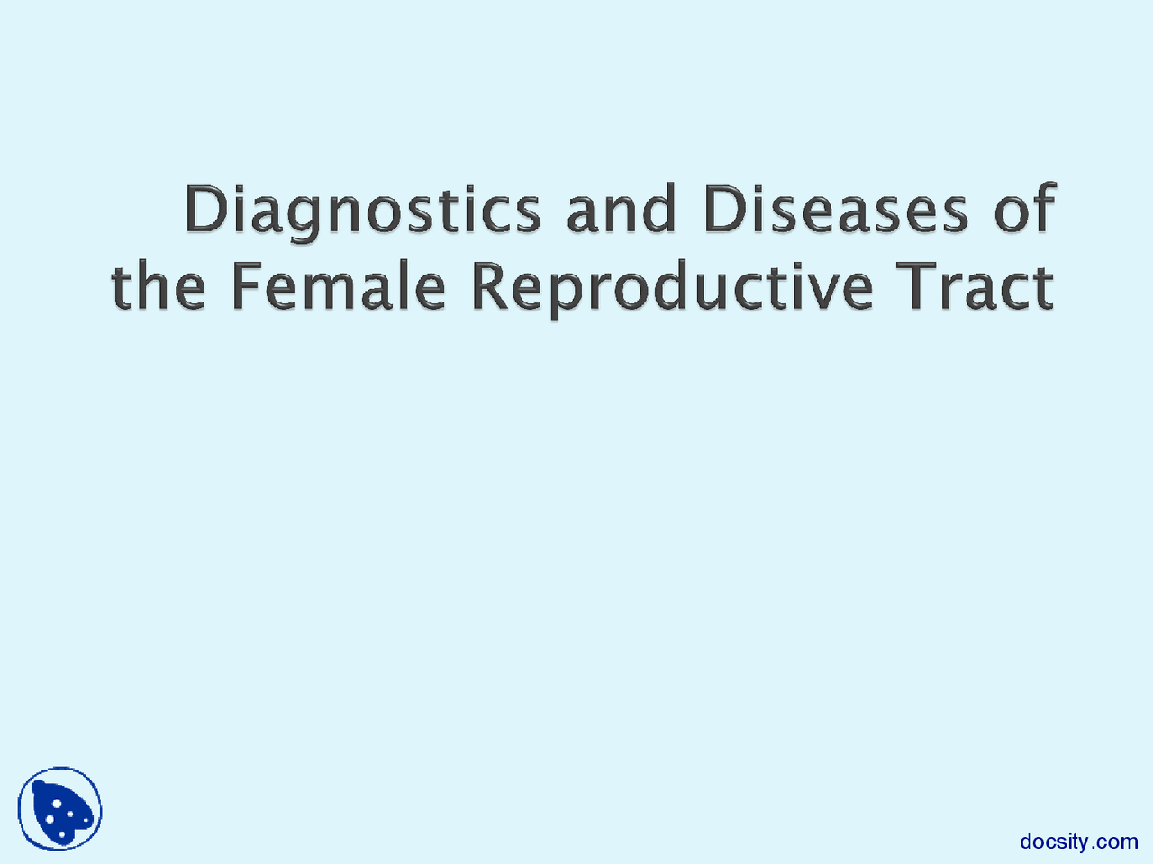 Female Reproductive Tract Radiology Lecture Slides Docsity