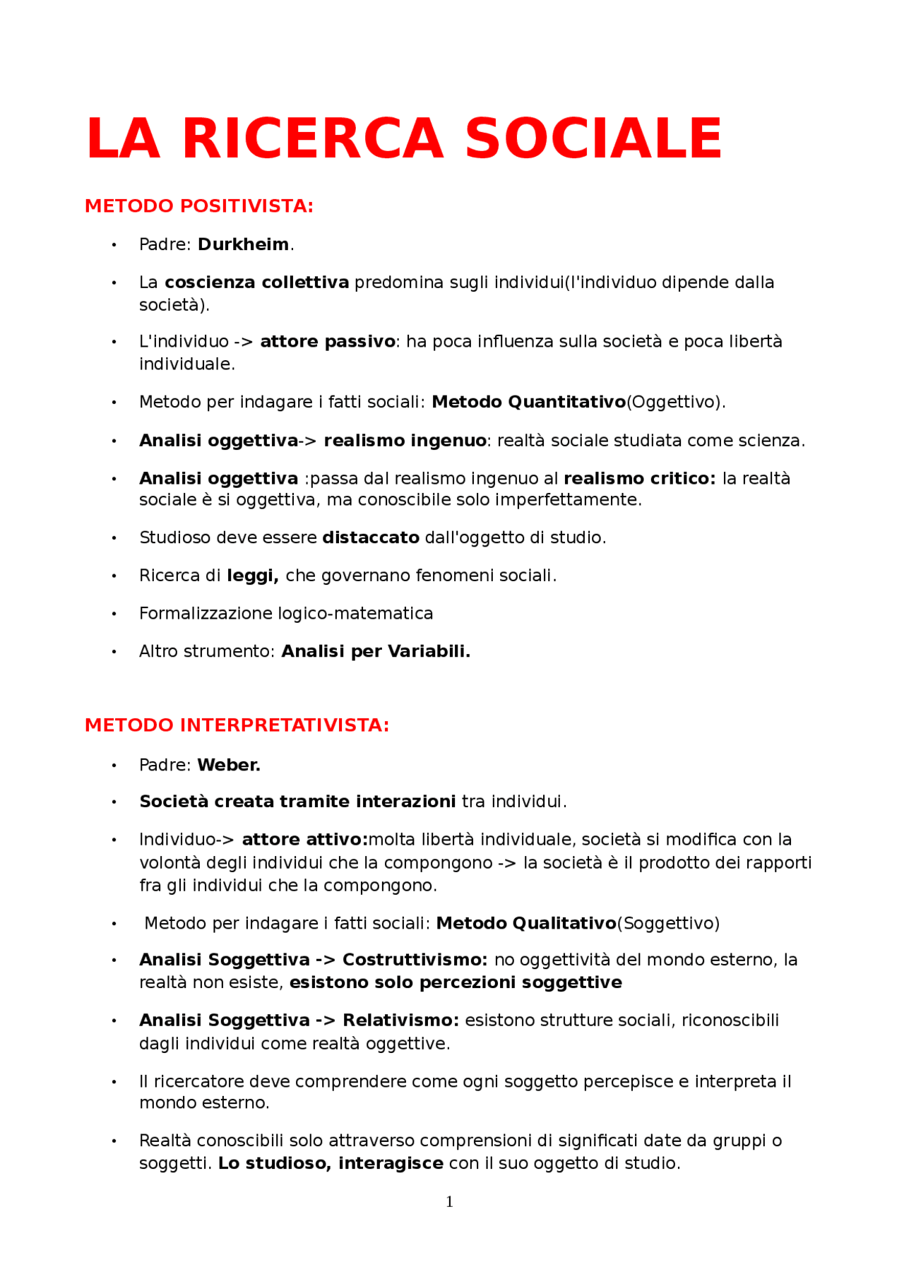 La Ricerca Sociale Docsity