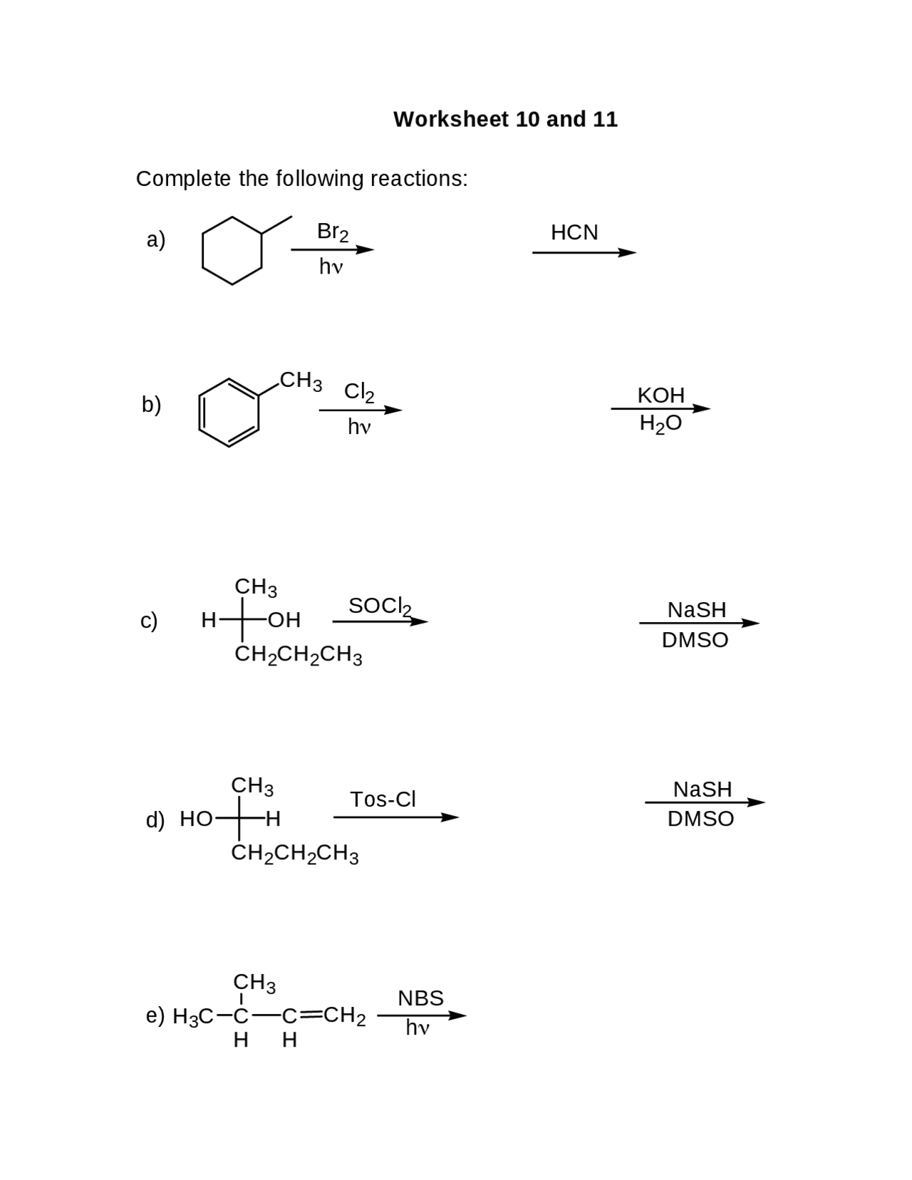 Assignment 10 Practice Questions On Organic Chemistry Ii Chm 332
