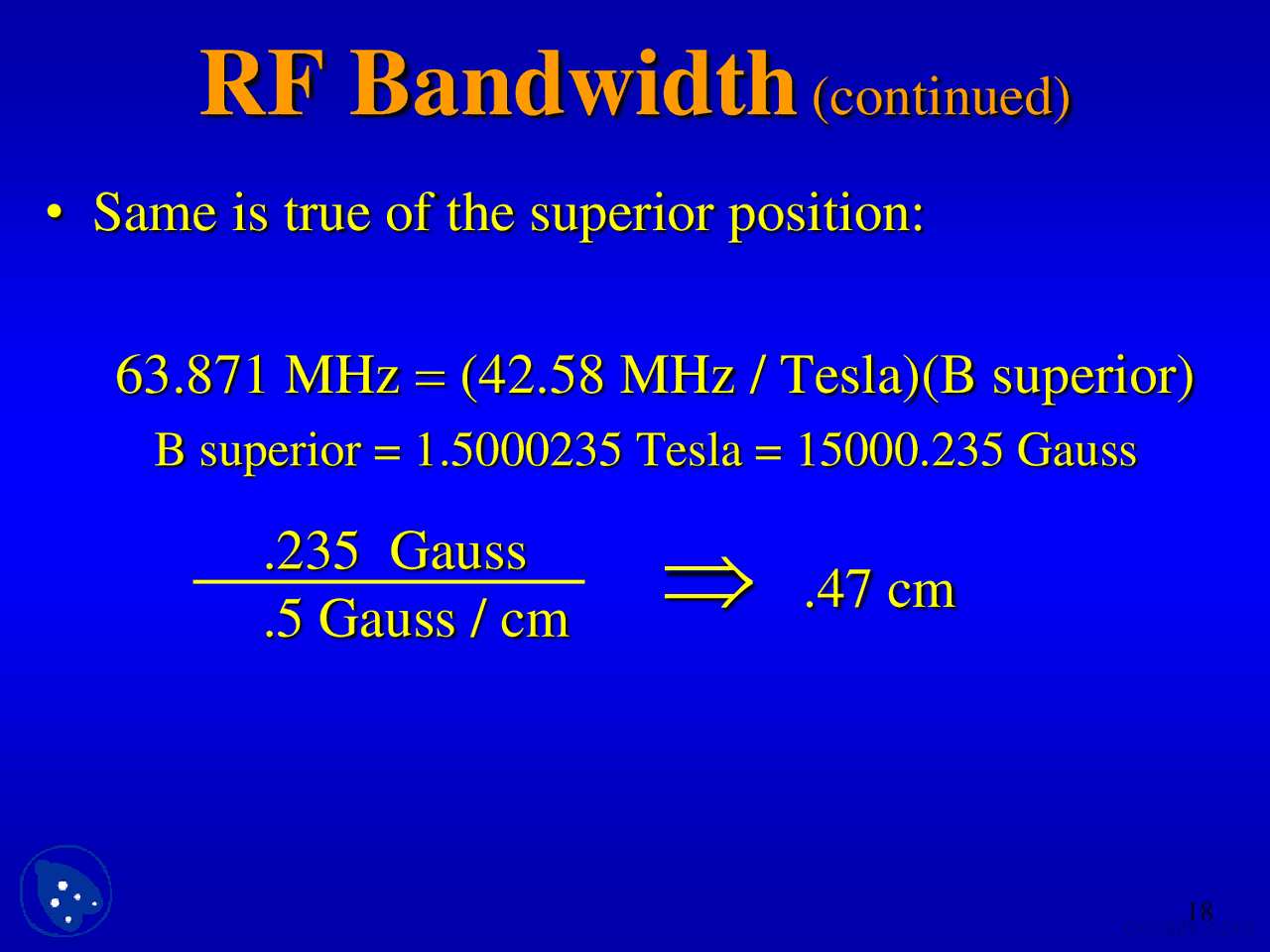 Spatial Localization2 Magnetic Resonance Imaging Lecture Slides