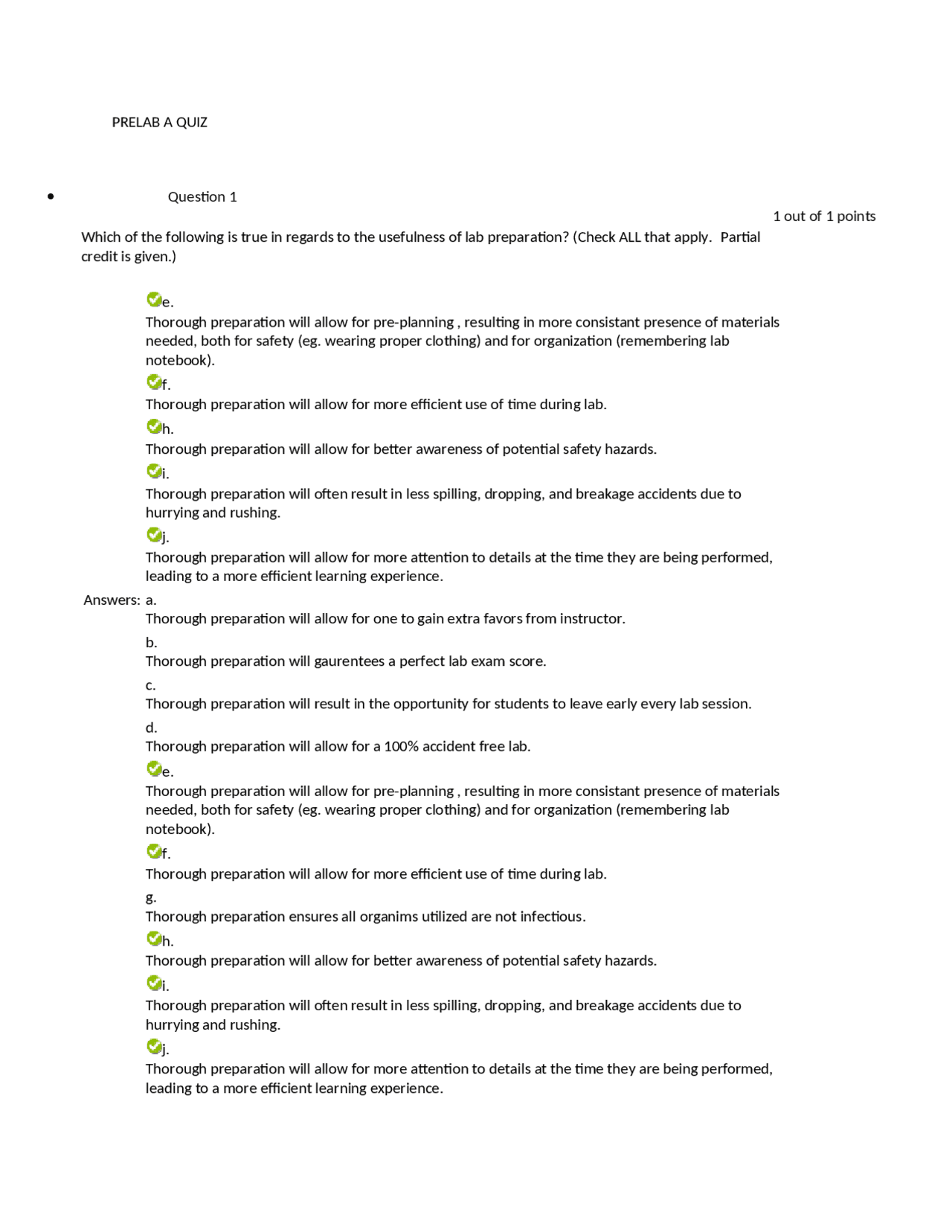 Problems Answers Quiz Microbiology Basics Bio 135 Docsity