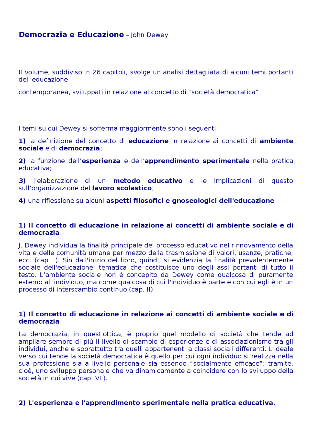 Democrazia E Educazione Docsity