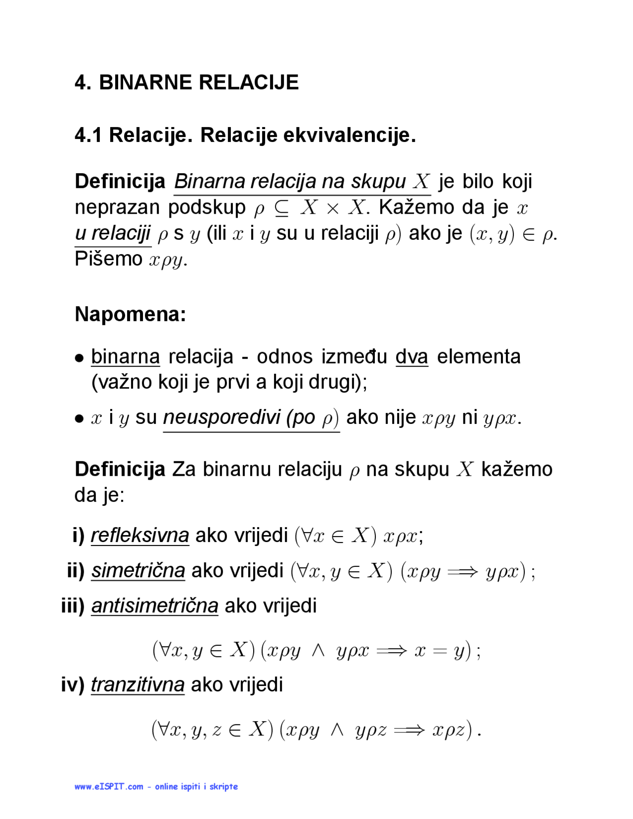 Diskretna matematika-Skripta-Matematika-Elektrotehnika (4) | Rezime' predlog Matematika - Docsity