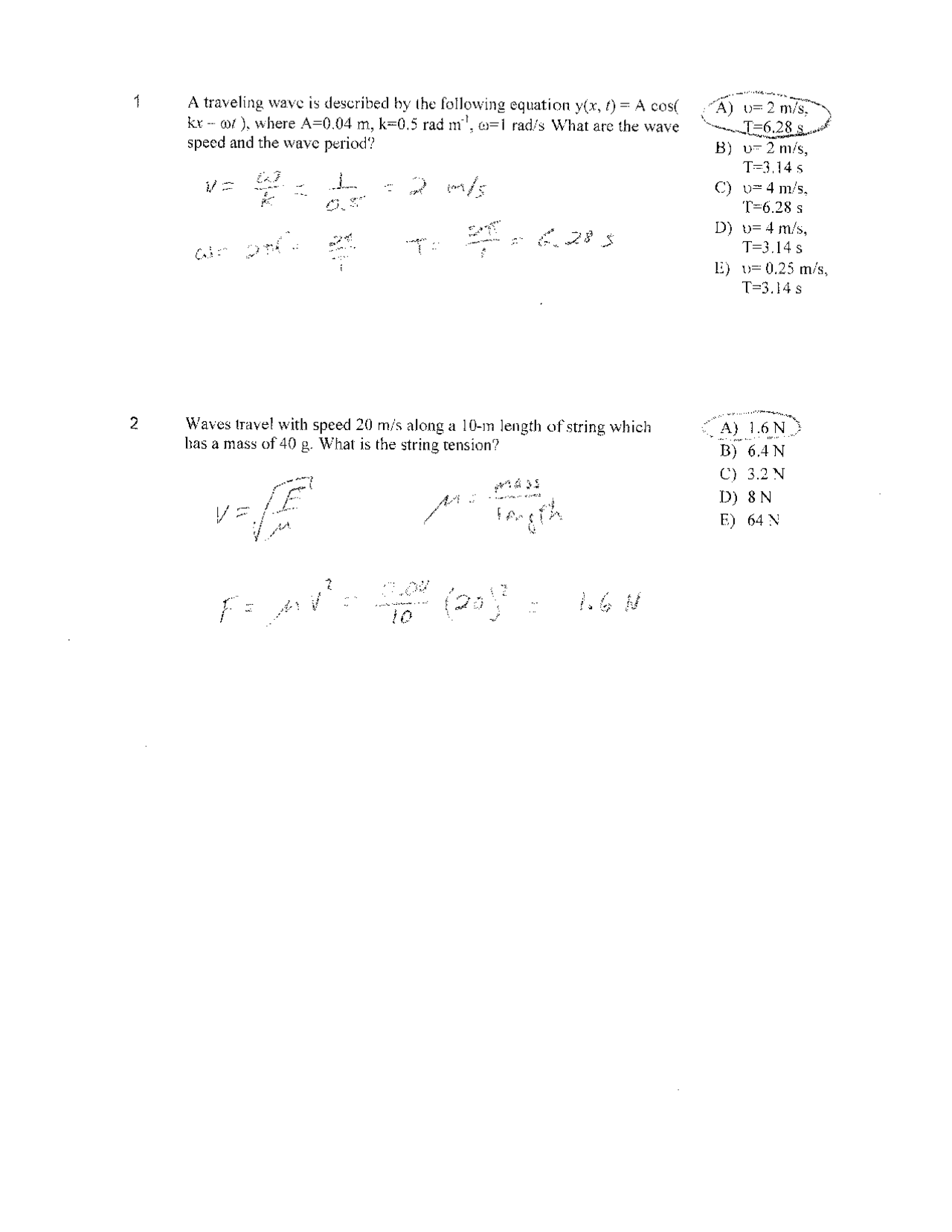 60 Problems And Solutions For Test 1 Foundations Of Physics I Phys