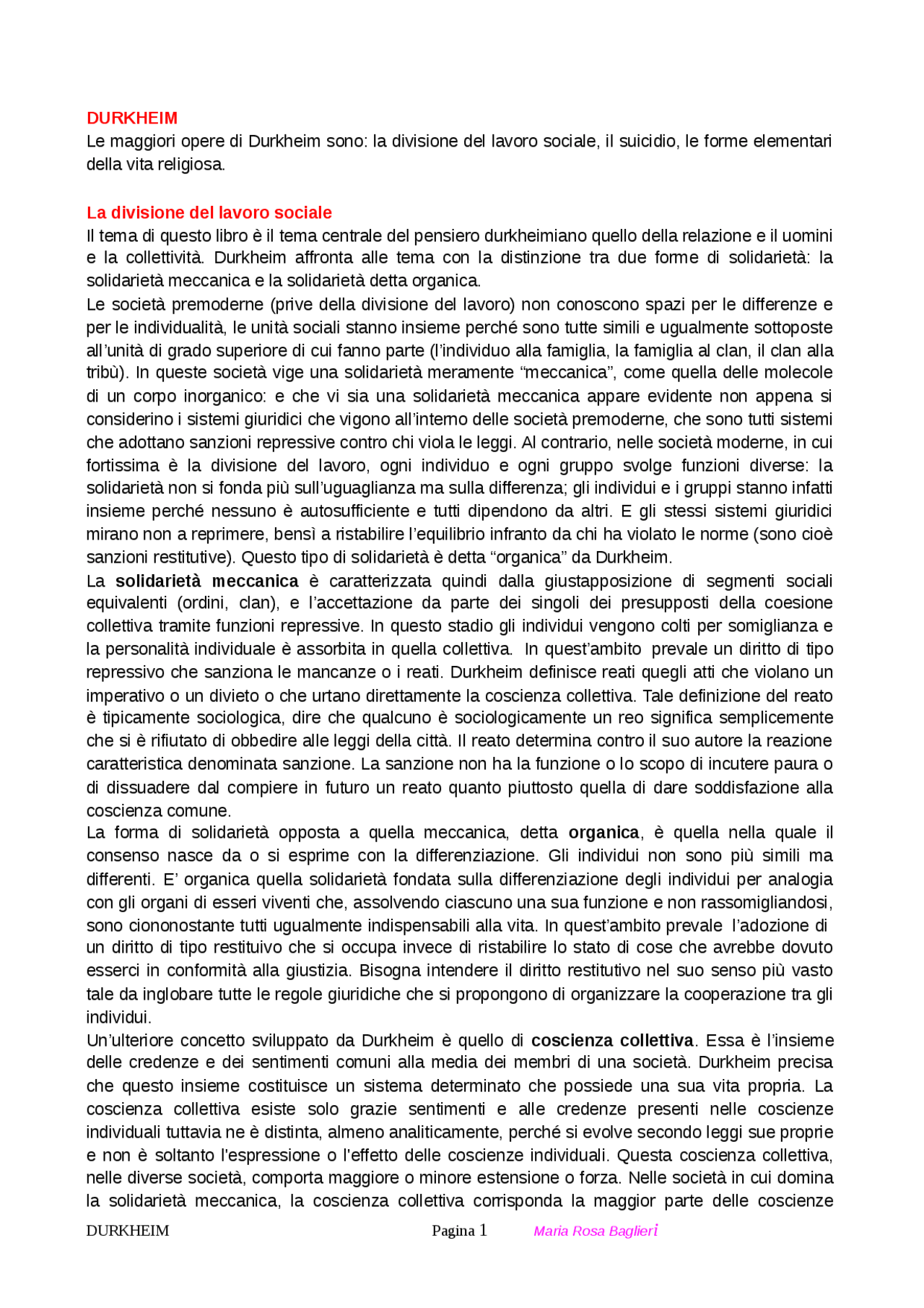 Durkheim Docsity