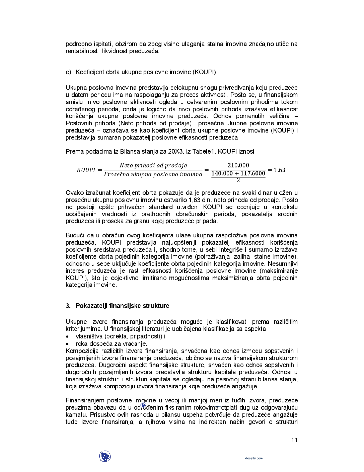 Finansijska struktura i Racio analiza-Skripta-Poslovne finansije-Ekonomija-2 | Rezime' predlog ...
