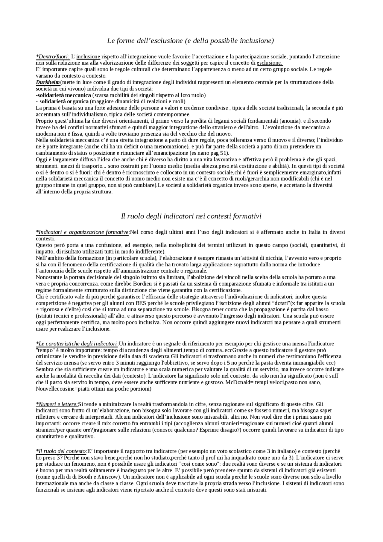 Fare Differenze Docsity