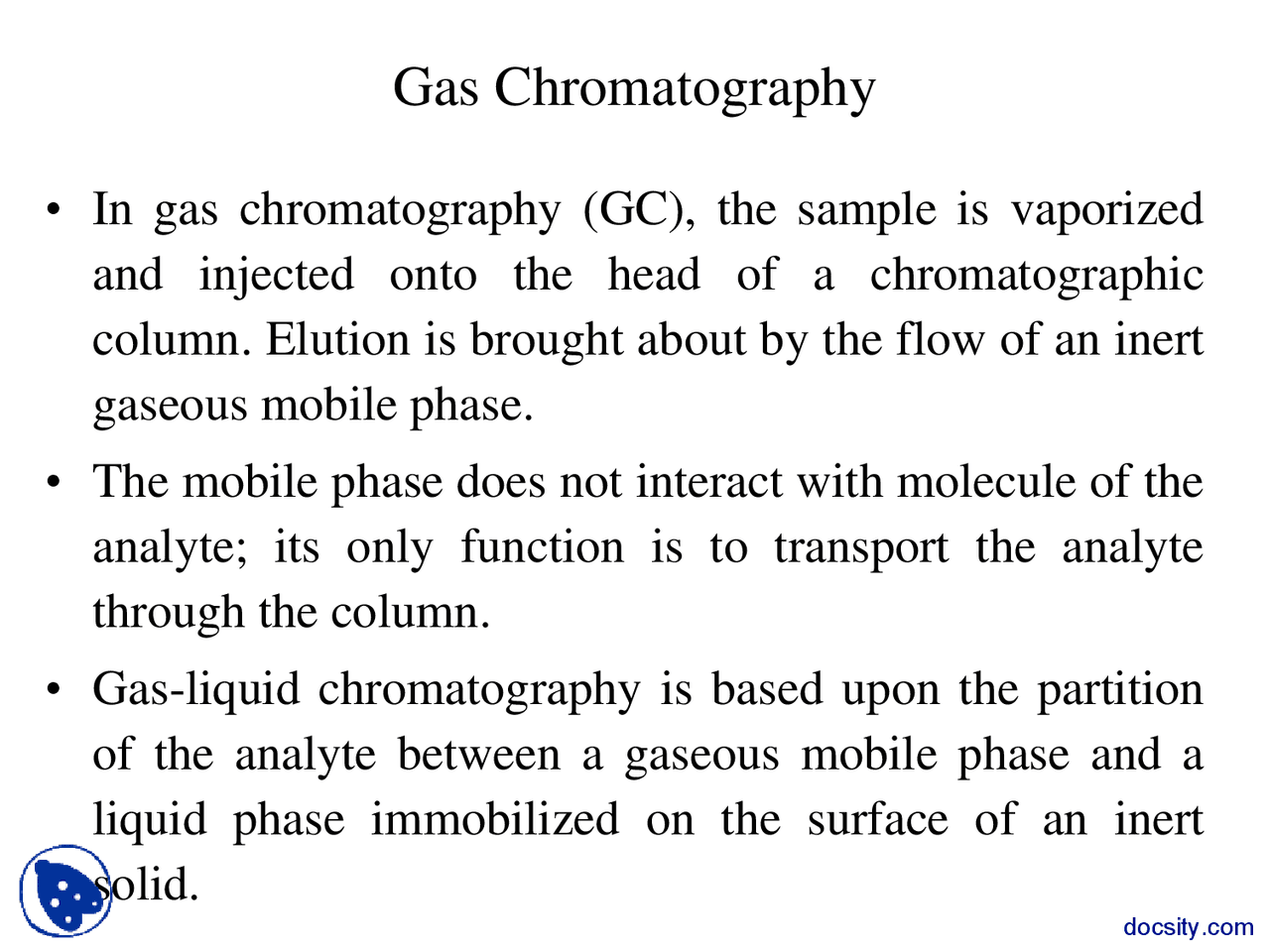 Gas Chromatography Instrumental Analysis Lecture Slides Slides