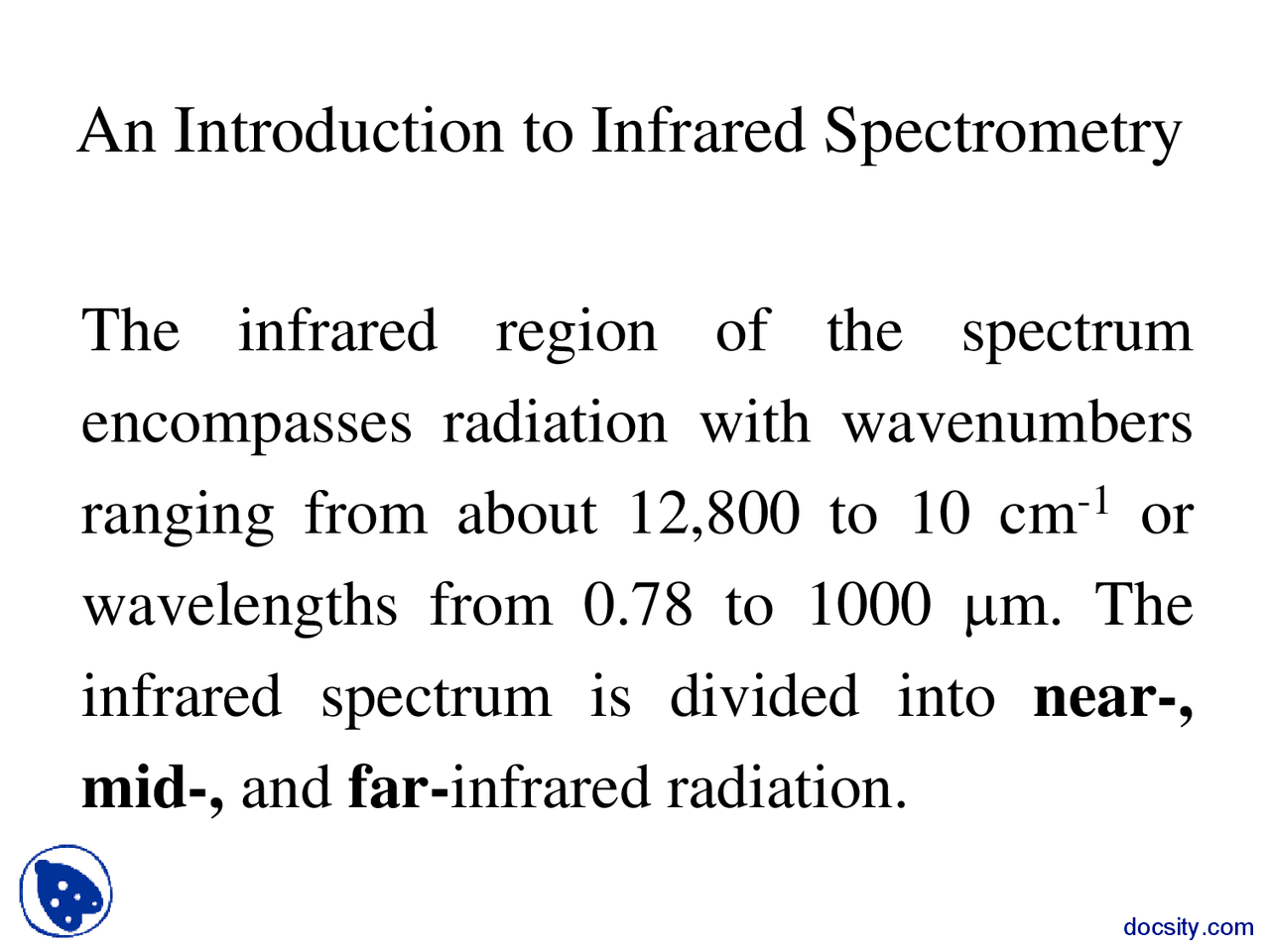 Introduction To Infrared Spectrometry Instrumental Analysis Lecture