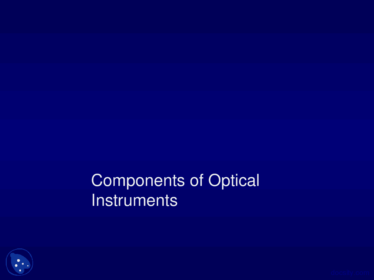 Components Of Optical Instruments Instrumental Chemistry Lecture