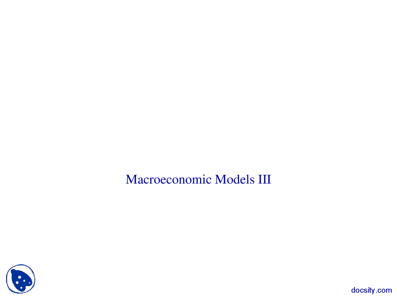 Conditional Forecasting Model Economic Forecasting Lecture Slides