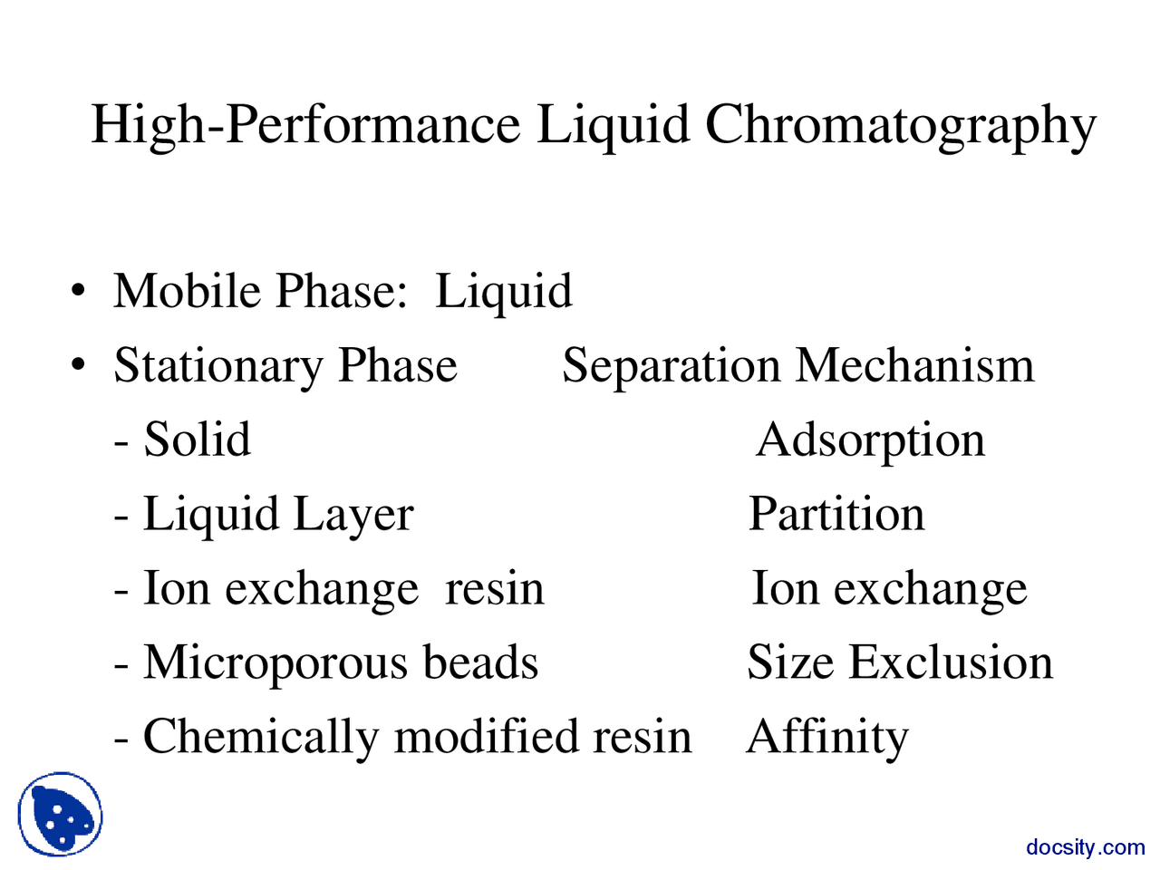 High Performance Liquid Chromatography Instrumental Analysis