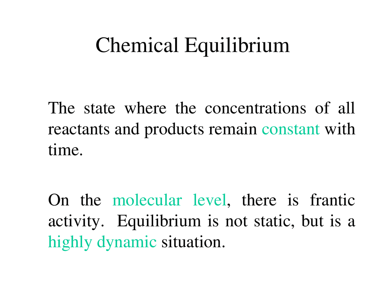 Chemical Equilibrium - General Chemistry - Lecture Slides | Slides ...