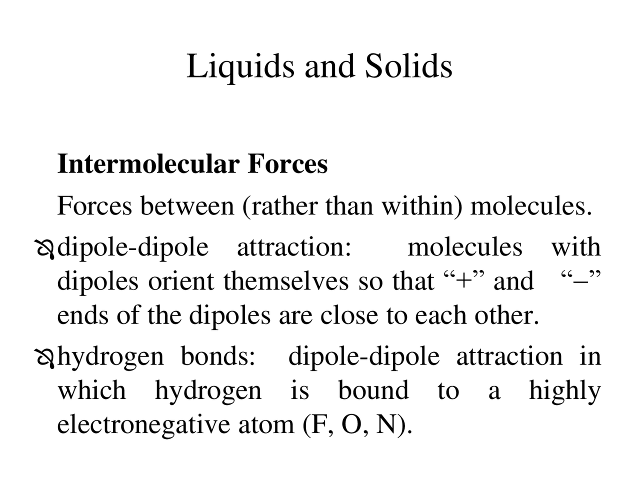 Liquids And Solids General Chemistry Lecture Slides Slides