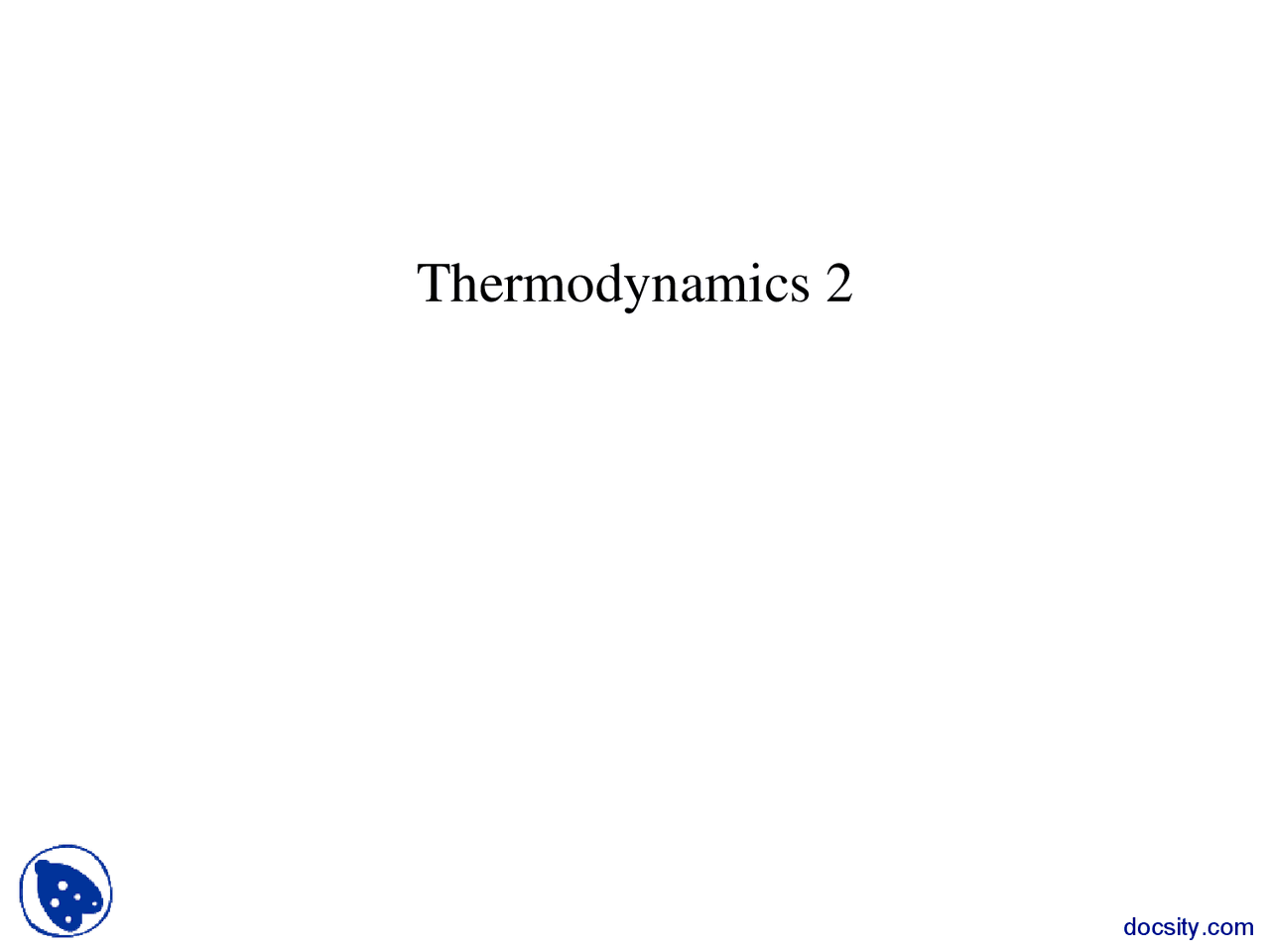 Thermodynamics Introduction To Physical Chemistry Lecture Slides