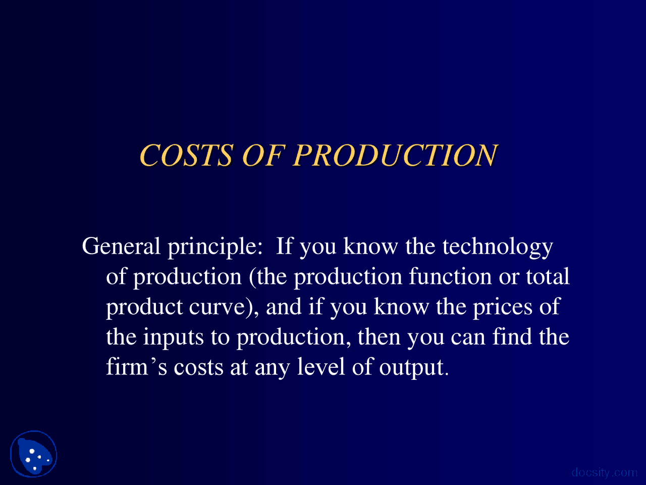 Costs Of Production Microeconomics And Public Policy Lecture Slides