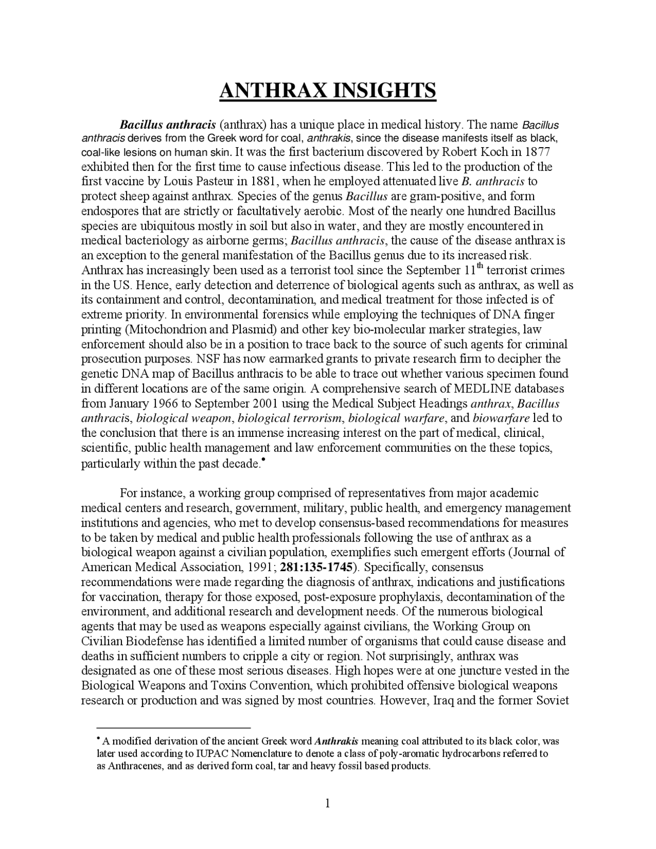 Anthraz Insights Instrumental Chemistry Handout Docsity