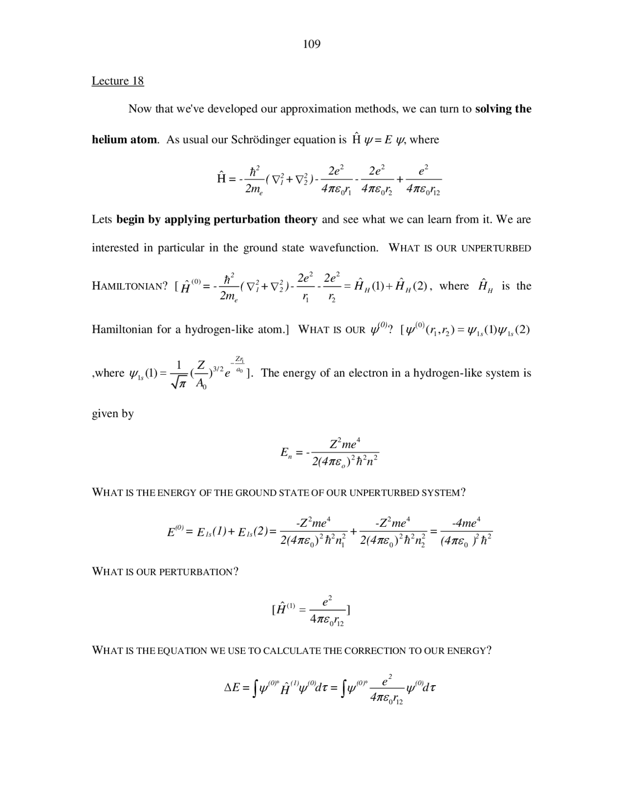 Helium Atom - Physical Chemistry - Lecture Notes | Study notes Physical ...